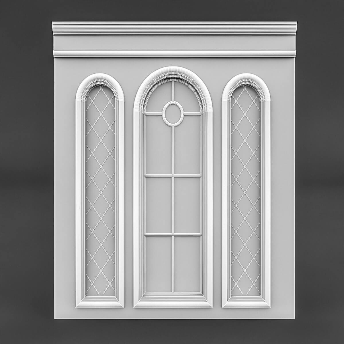 Classical Window and Mirror - 3D Model by nvere