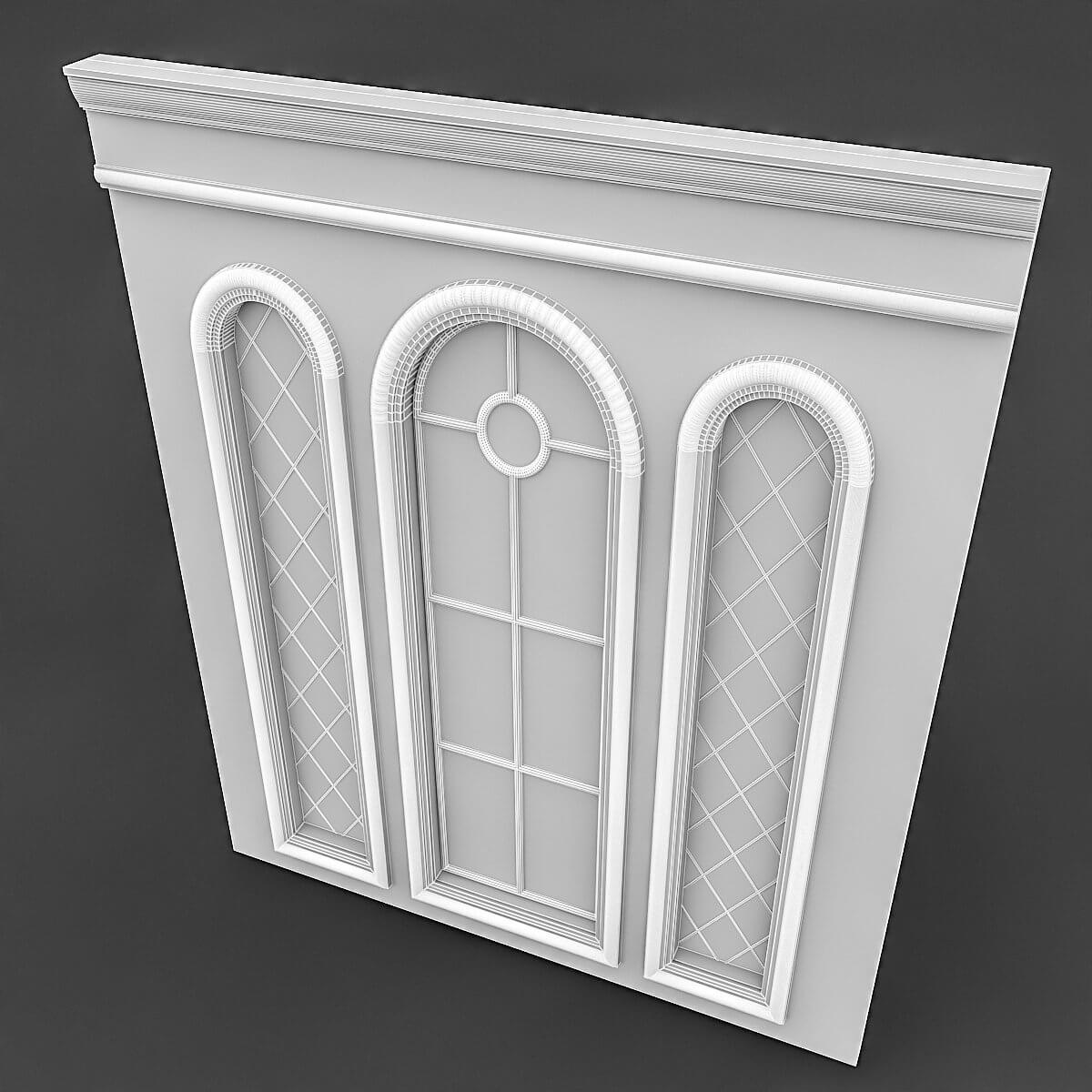 Classical Window and Mirror - 3D Model by nvere
