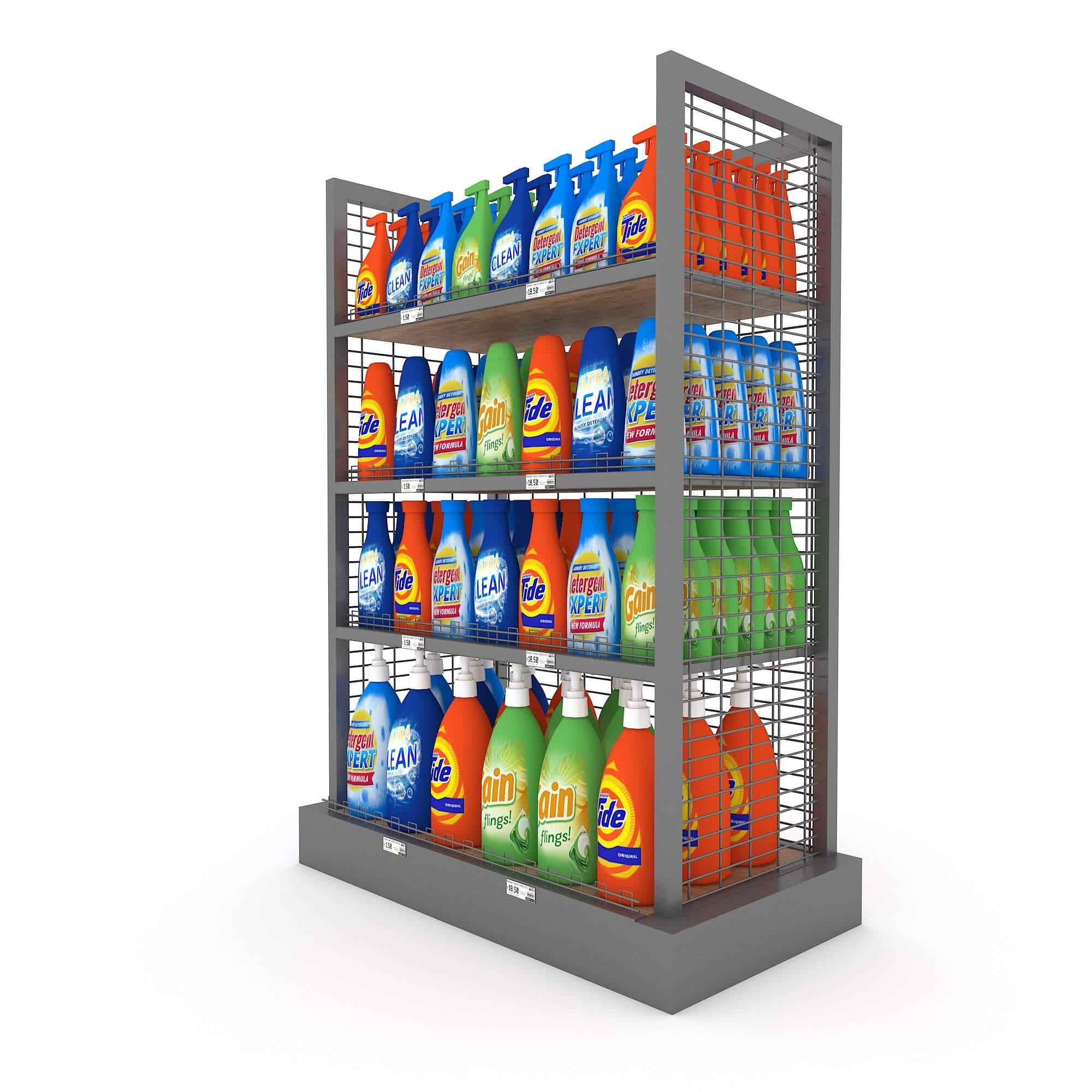 Cleaning Product Market Stand 05 - 3D Model by nvere
