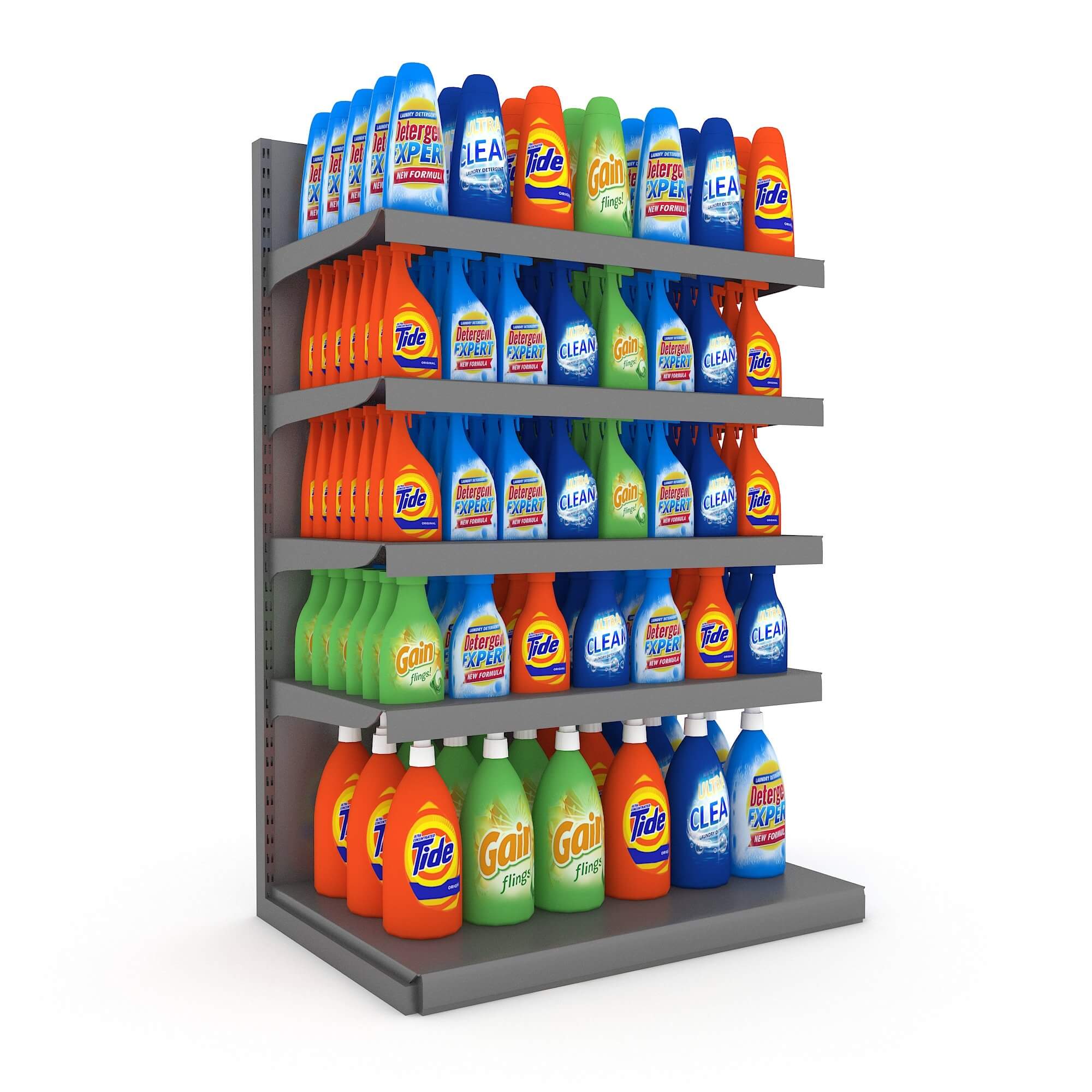 Cleaning Product Market Stand 06 - 3D Model by nvere