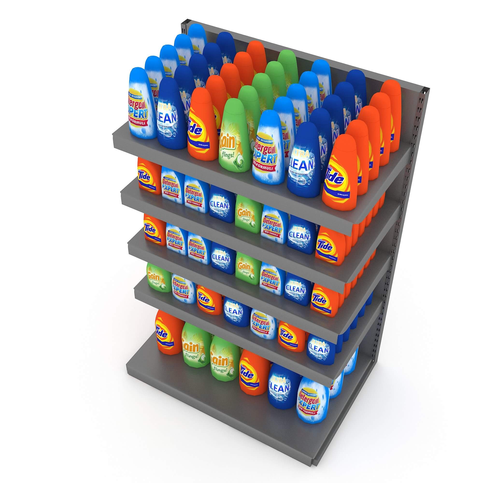 Cleaning Product Market Stand 06 - 3D Model by nvere