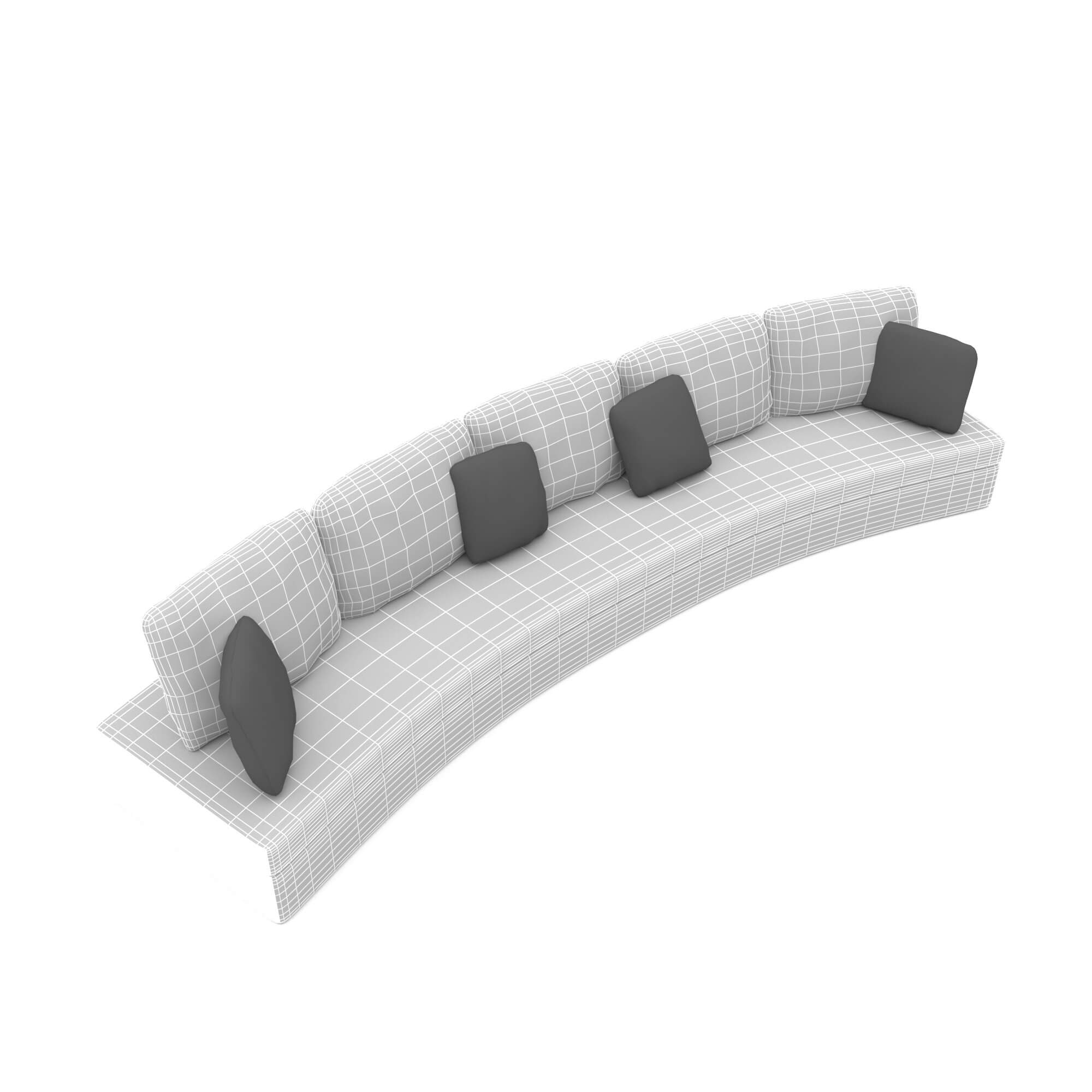 Curved Sofa - 3D Model by nvere
