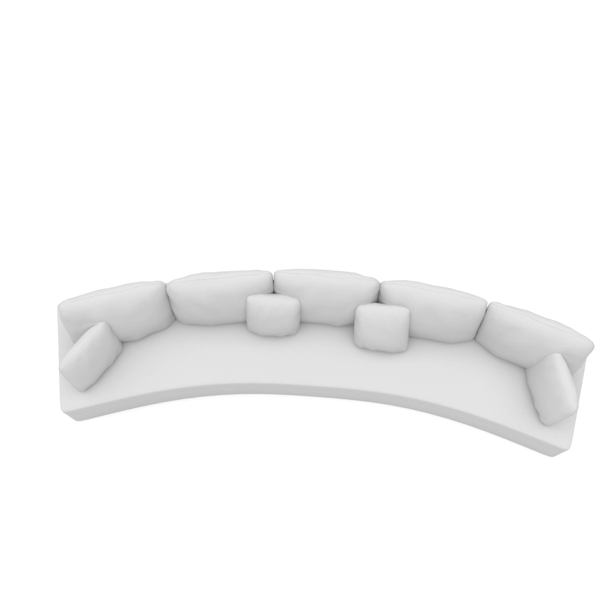 Curved Sofa - 3D Model by nvere
