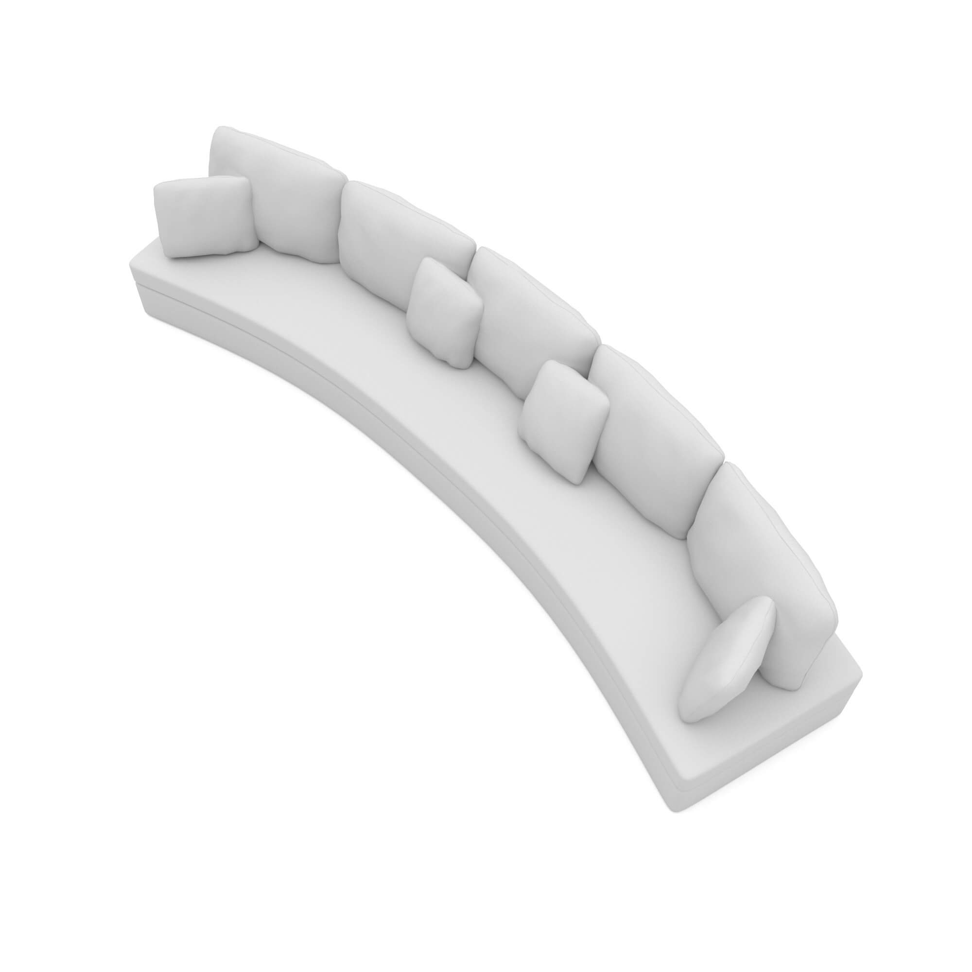 Curved Sofa - 3D Model by nvere