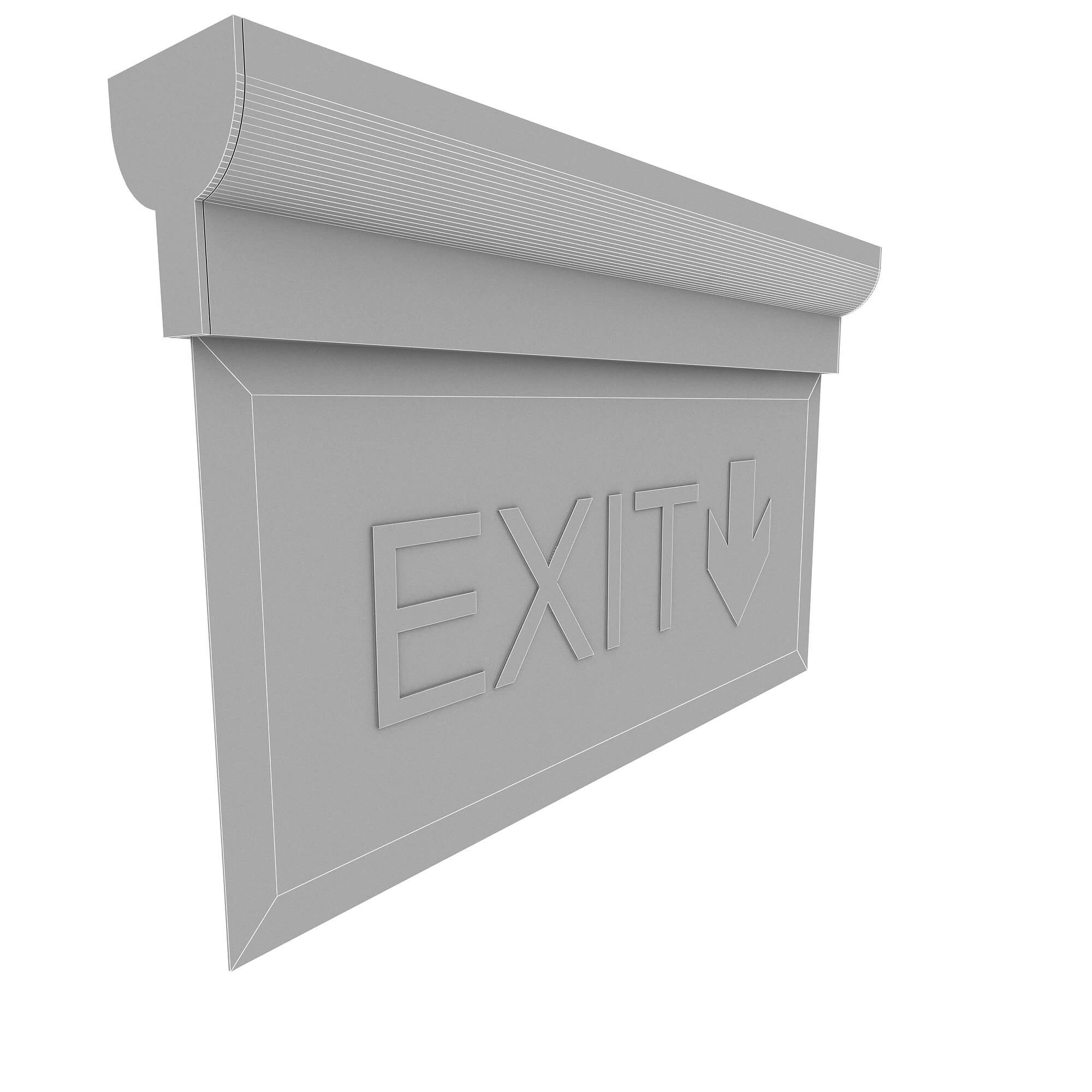 Exit Sign - 3D Model by nvere