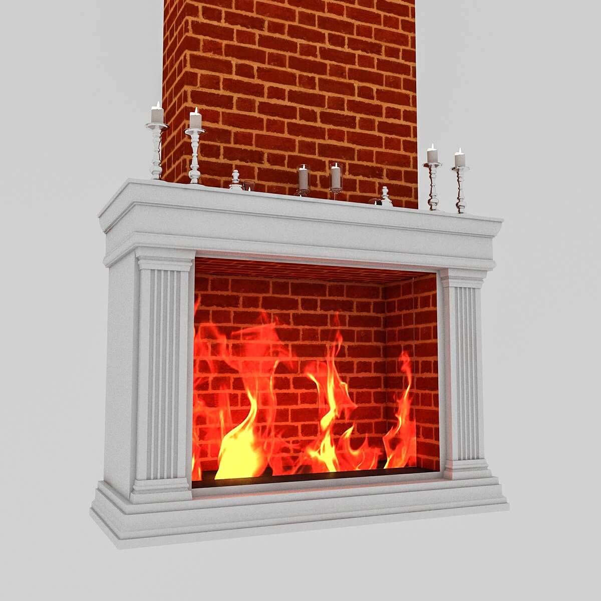 Fireplace 01 - 3D Model by nvere