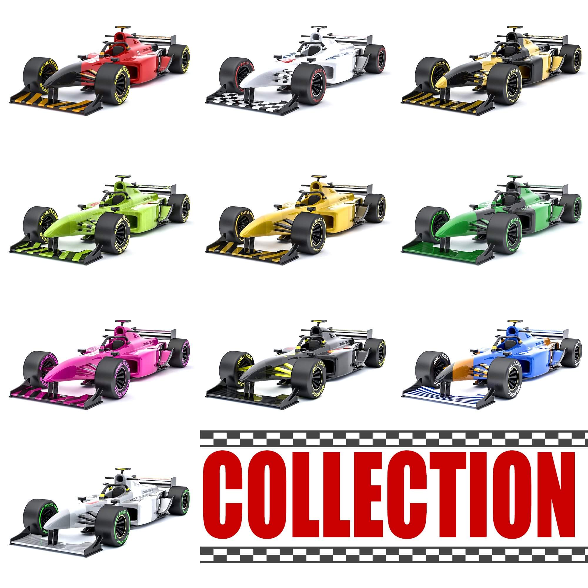 Formula Car Collection - 3D Model by nvere