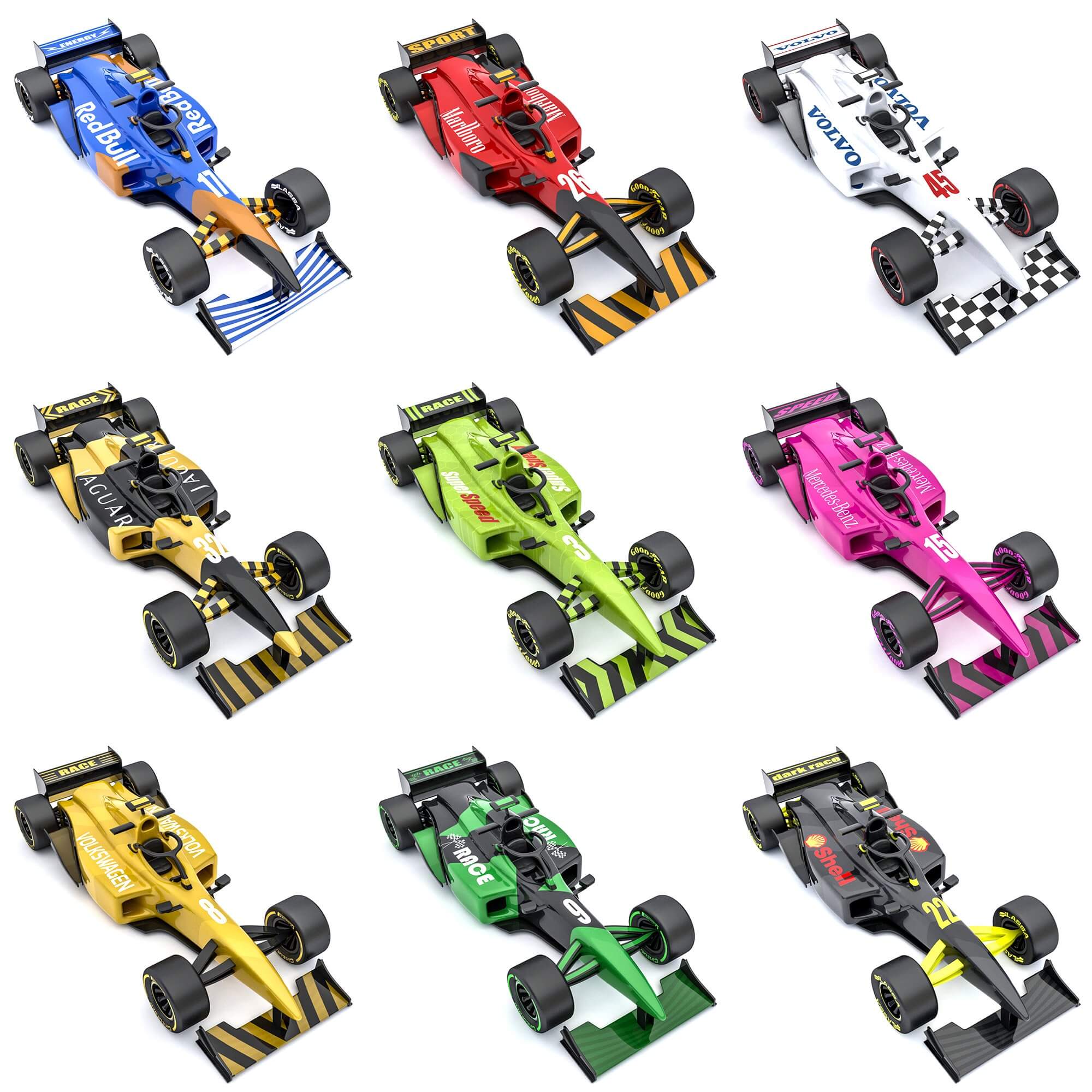 Formula Car Collection - 3D Model by nvere