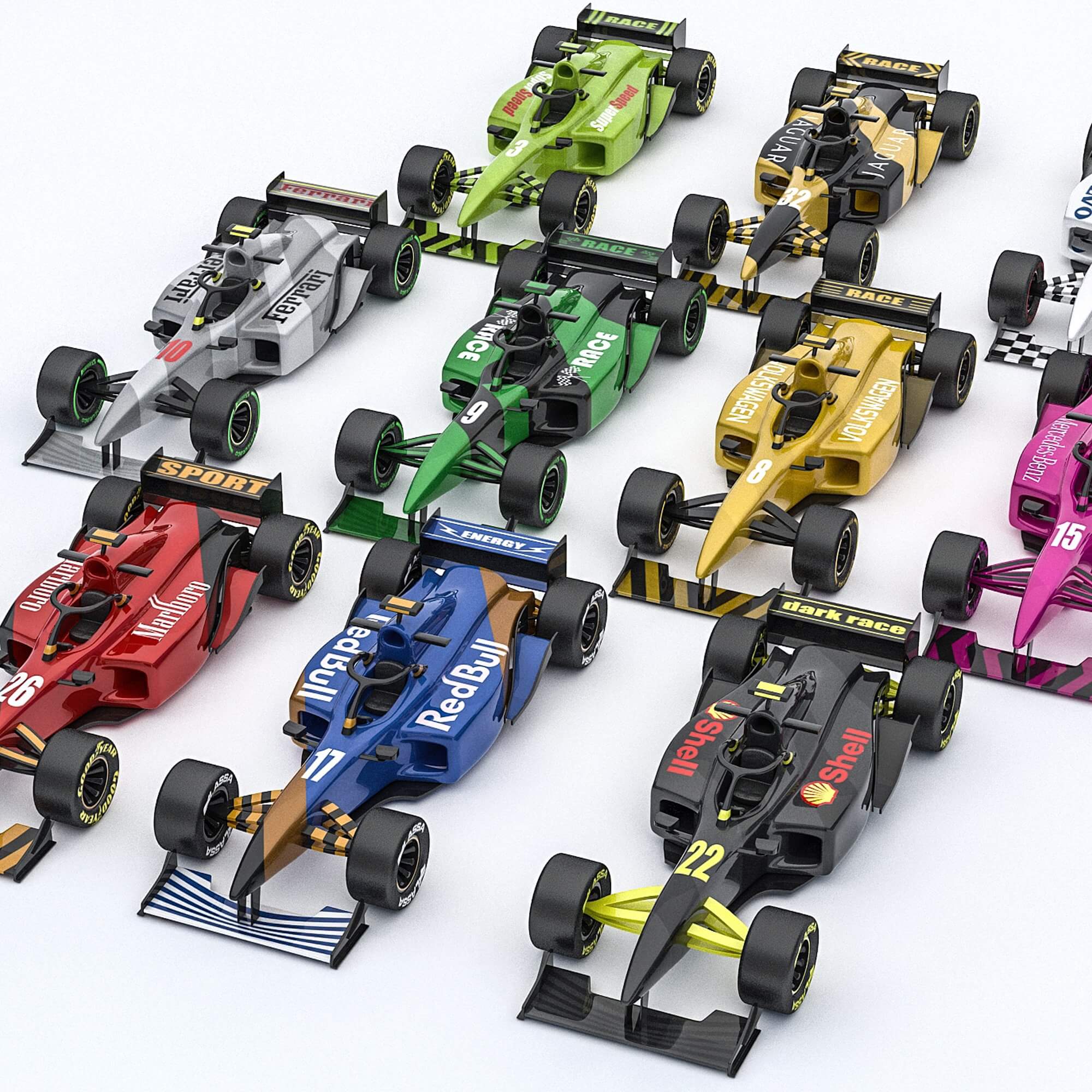 Formula Car Collection - 3D Model by nvere