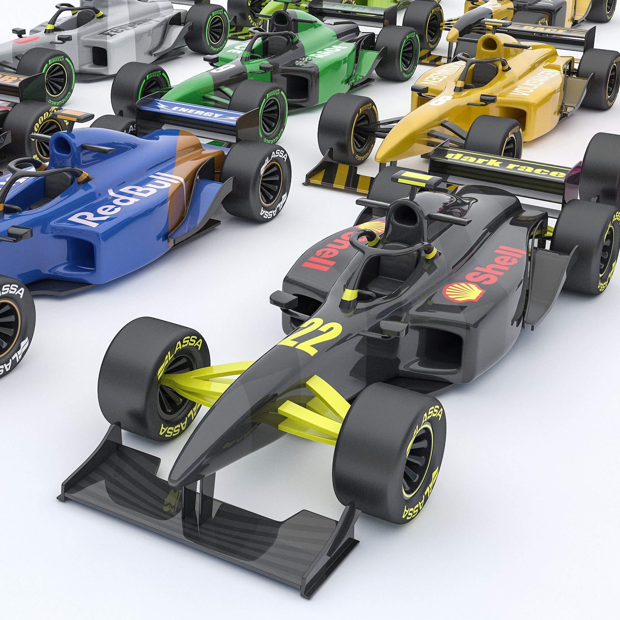 Formula Car Collection - 3D Model by nvere