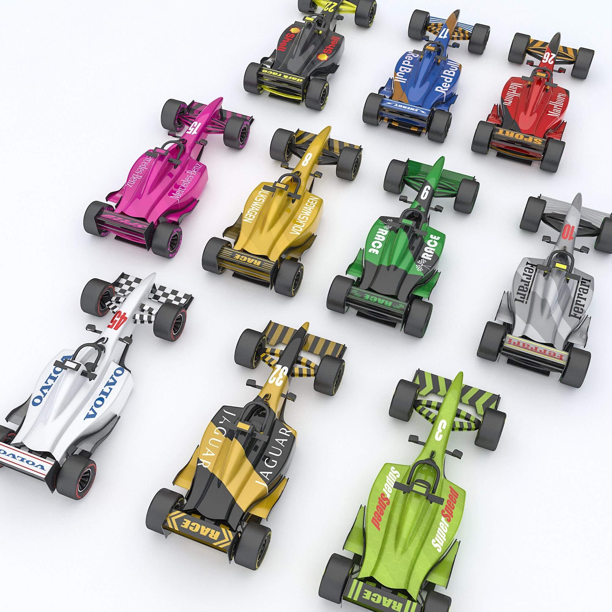 Formula Car Collection - 3D Model by nvere