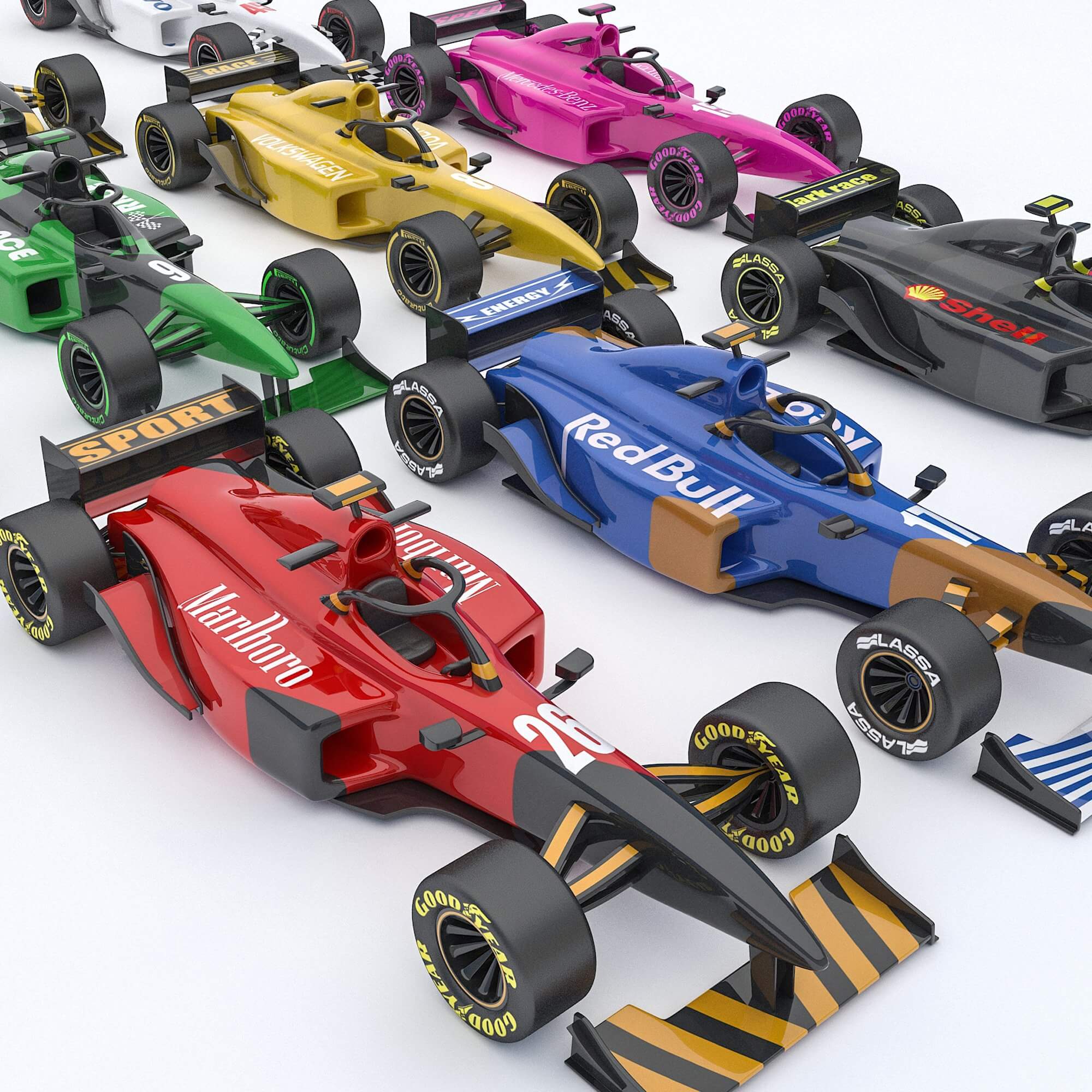 Formula Car Collection - 3D Model by nvere