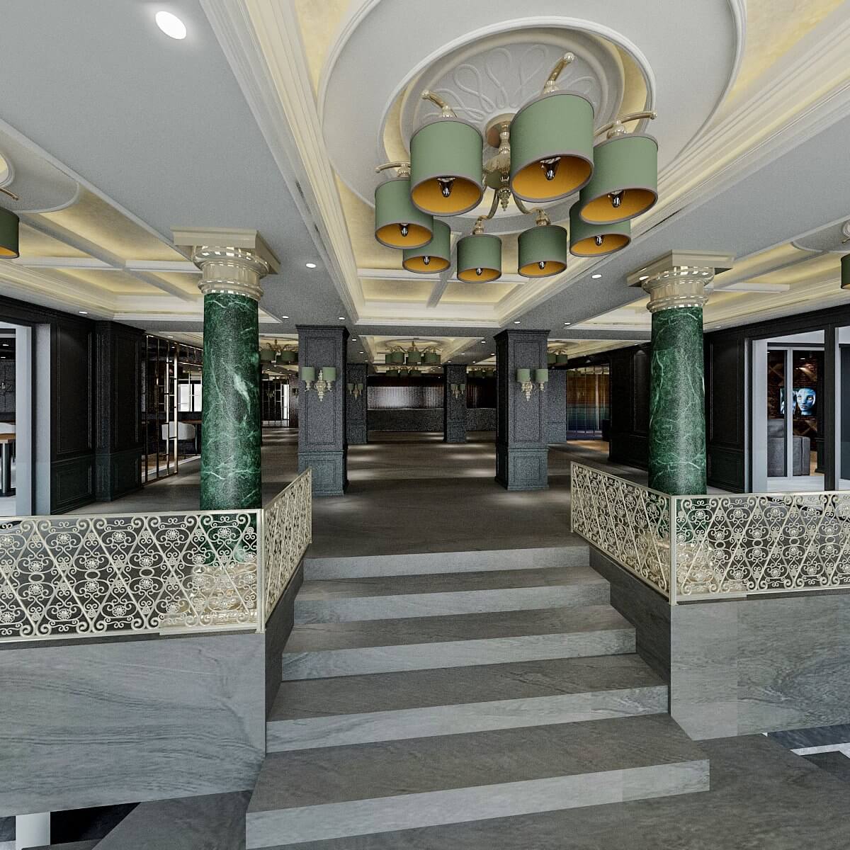 Hotel Lobby - 3D Model by nvere