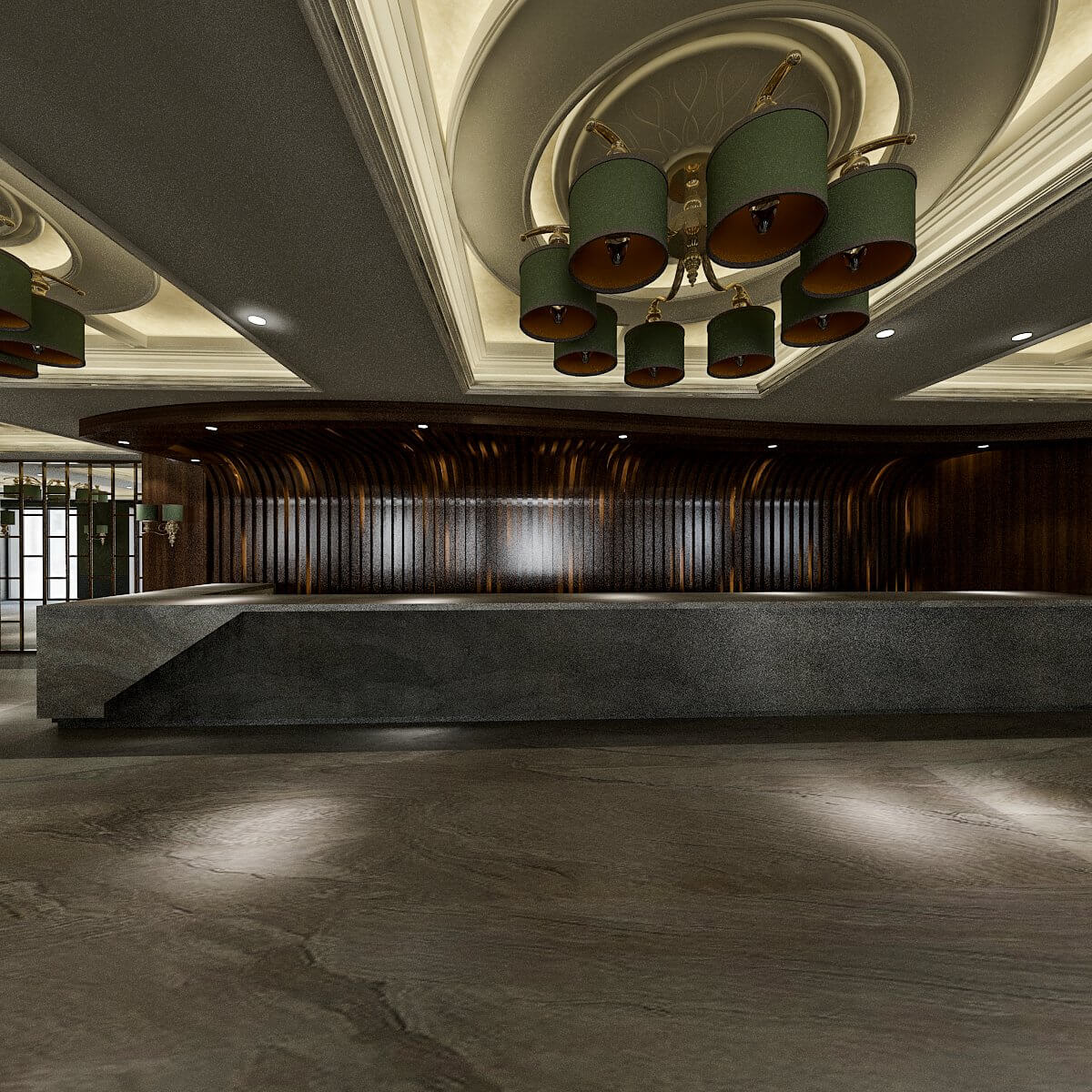 Hotel Lobby - 3D Model by nvere