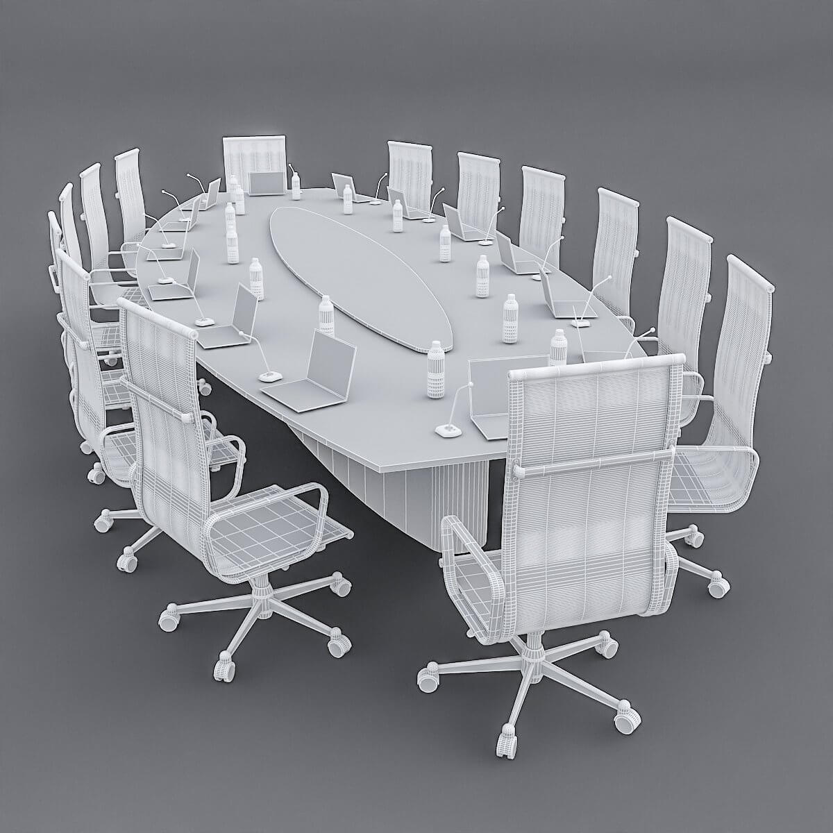Meeting Table 01 - 3D Model by nvere