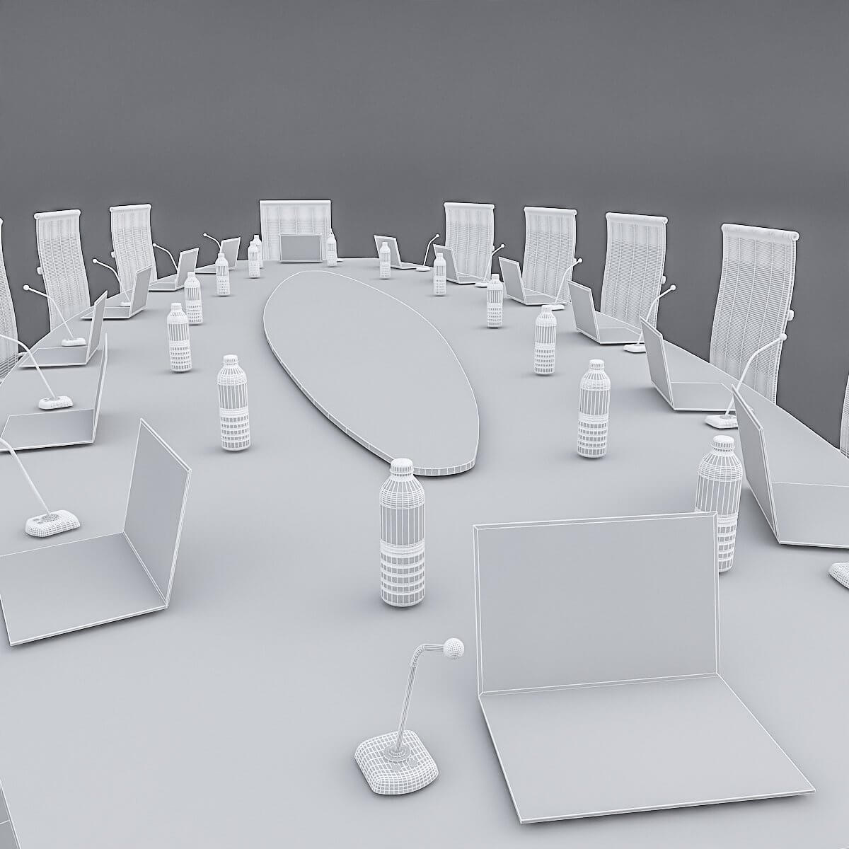Meeting Table 01 - 3D Model by nvere