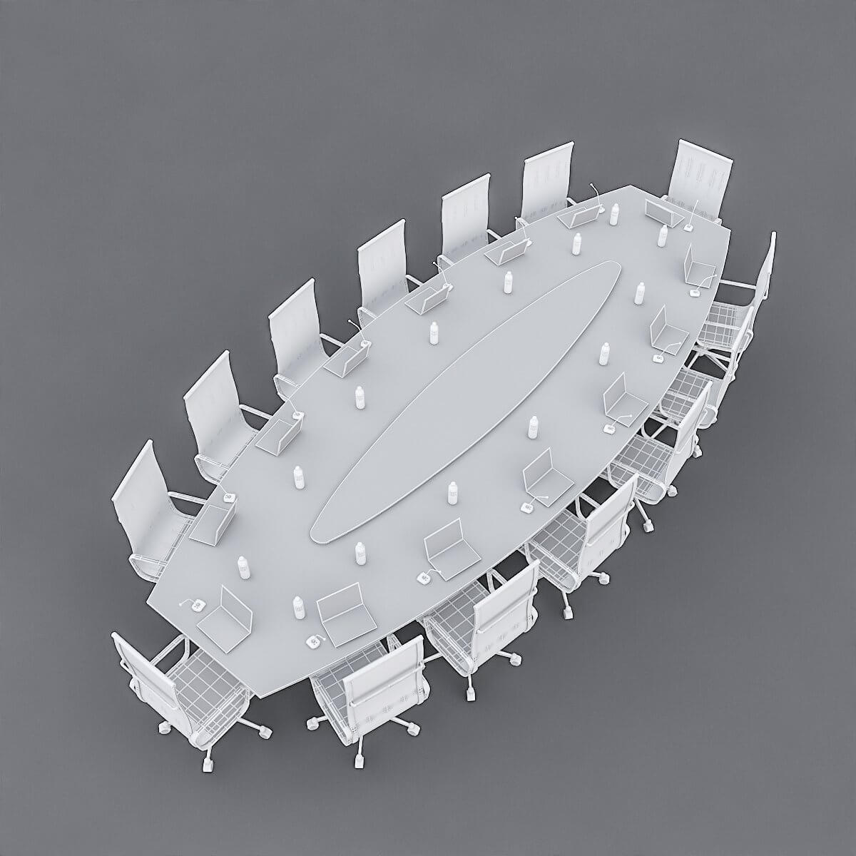 Meeting Table 01 - 3D Model by nvere