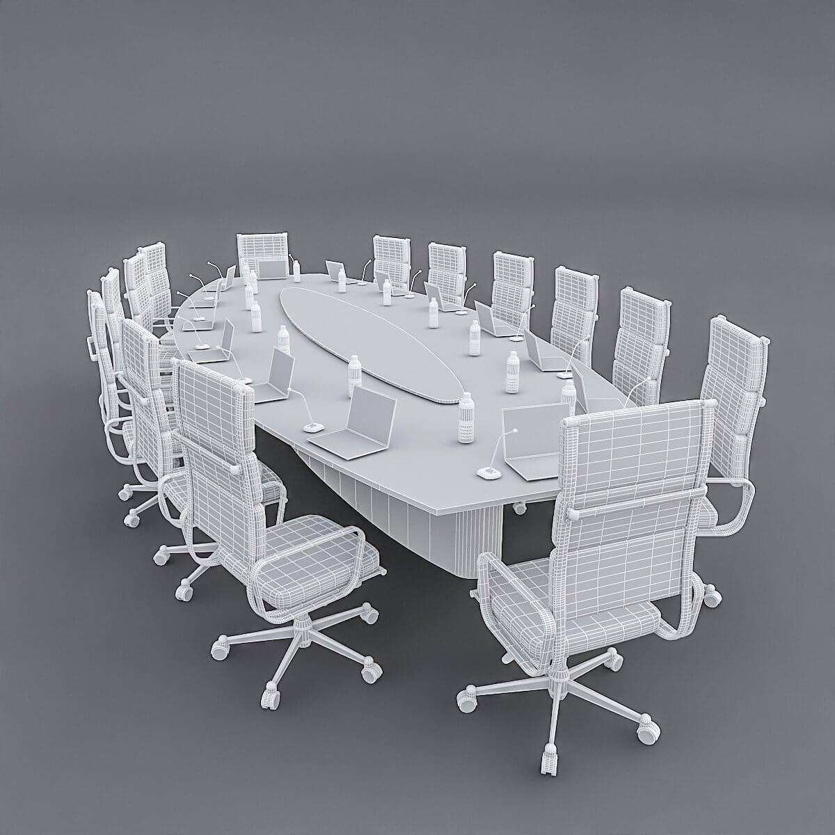 Meeting Table 01 - 3D Model by nvere