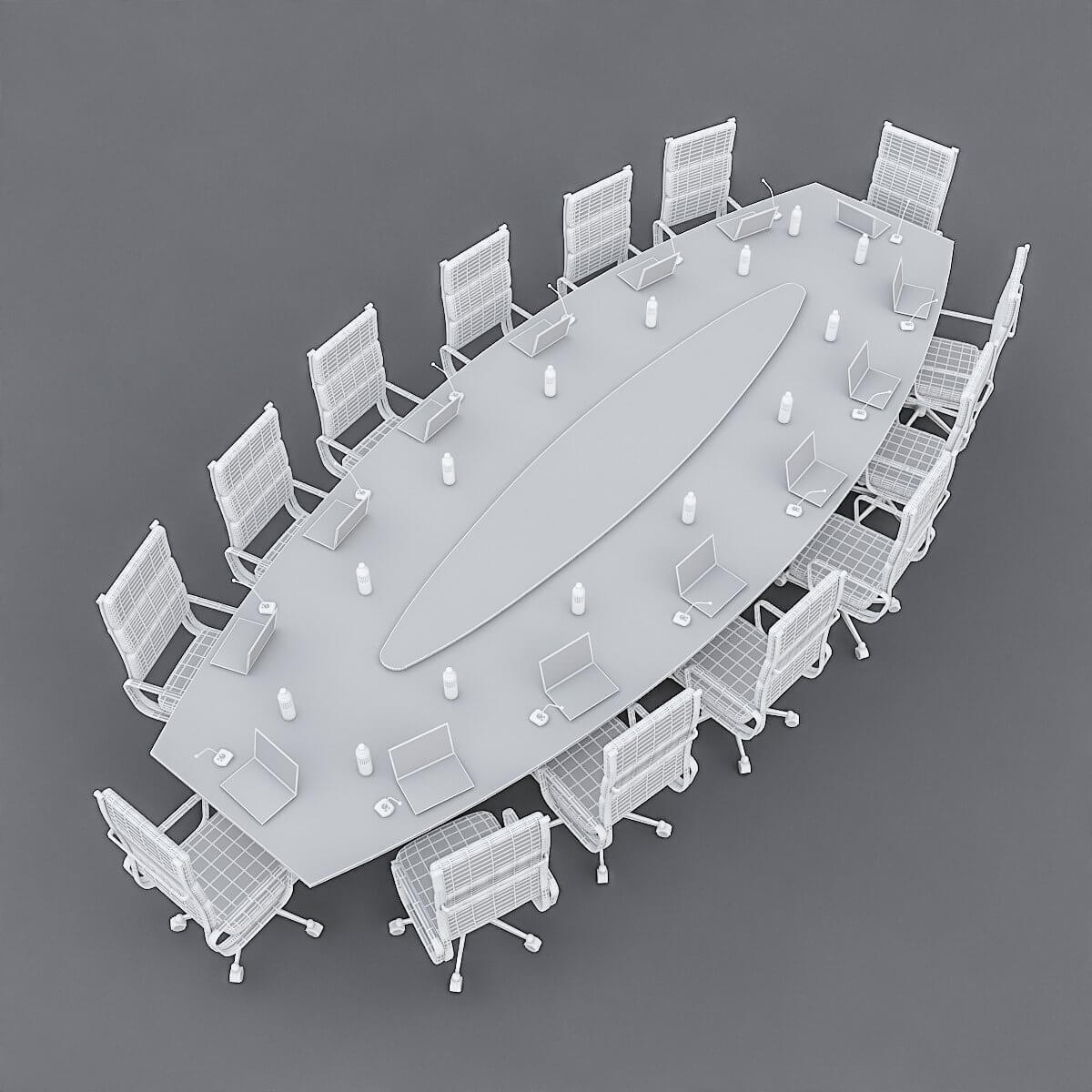 Meeting Table 01 - 3D Model by nvere