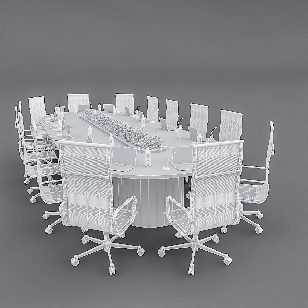 Meeting Table 02 - 3D Model by nvere