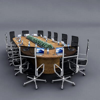 Meeting Table 02 - 3D Model by nvere