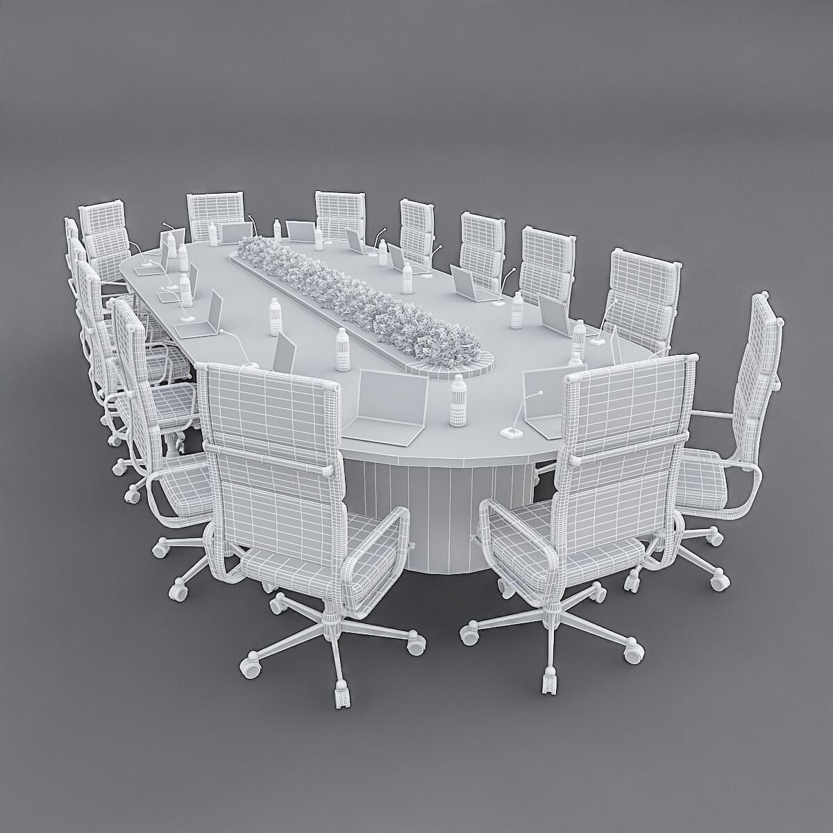 Meeting Table 04 - 3D Model by nvere