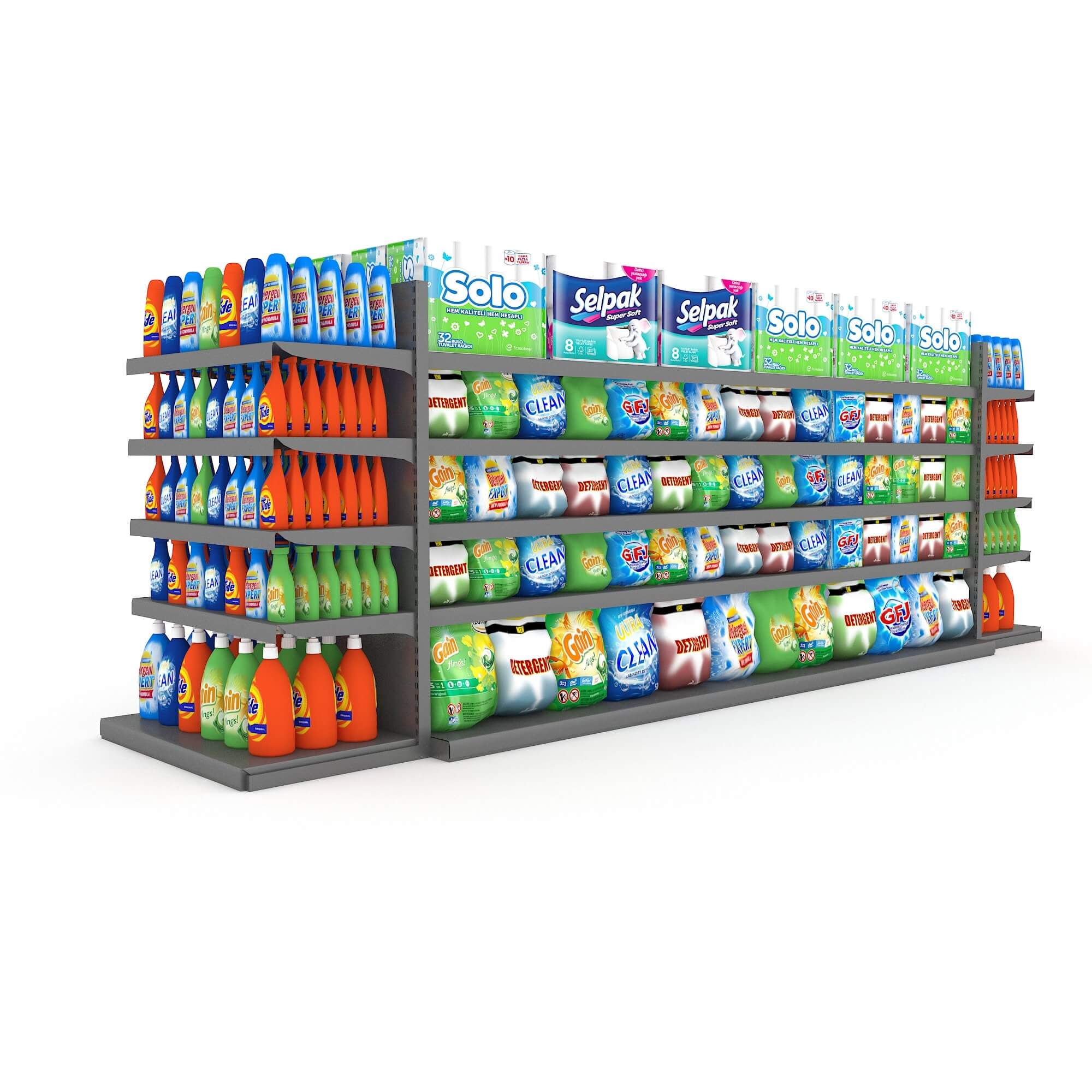 Cleaning Product Market Stand 10 - 3D Model by nvere