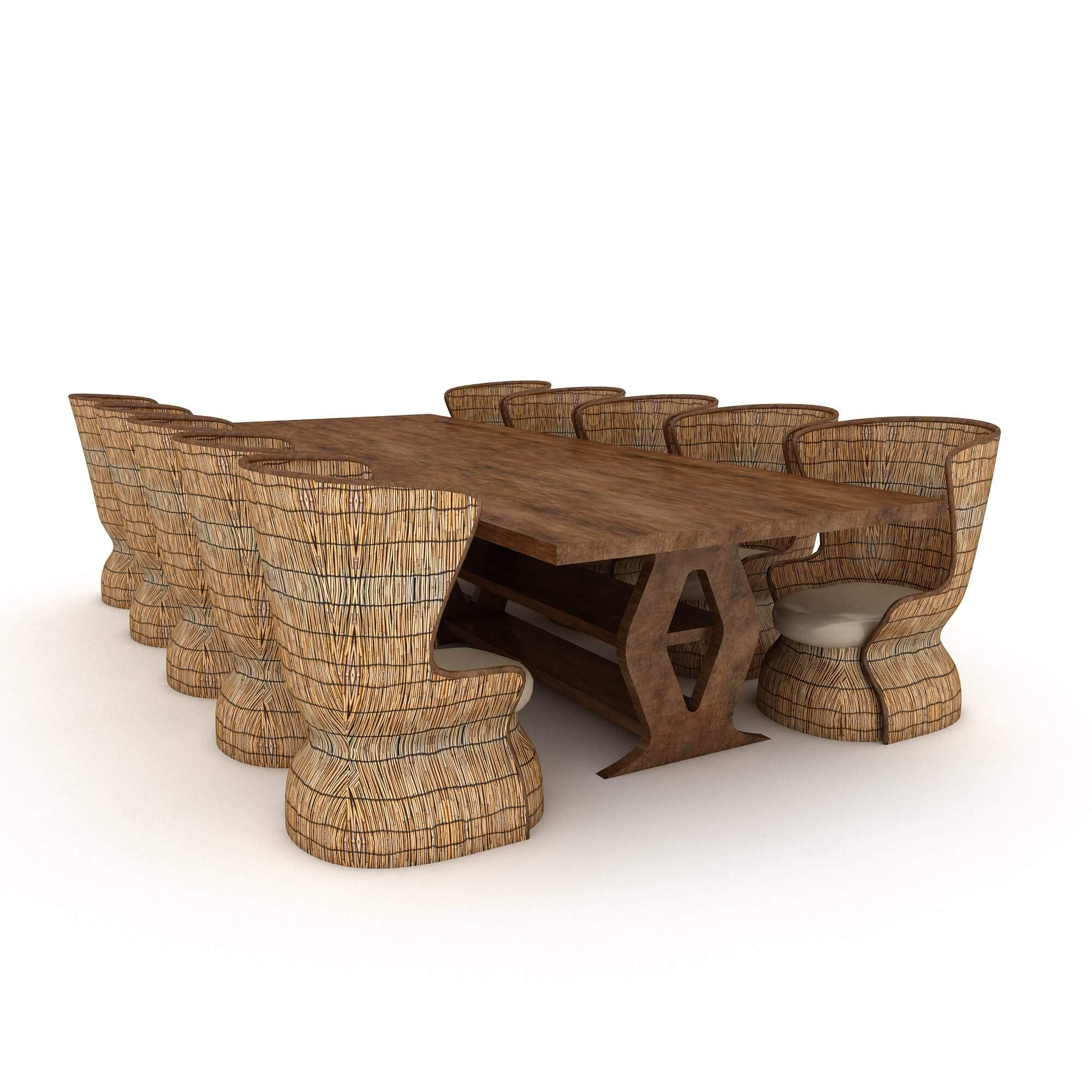 Modern Dining Table 03 - 3D Model by nvere