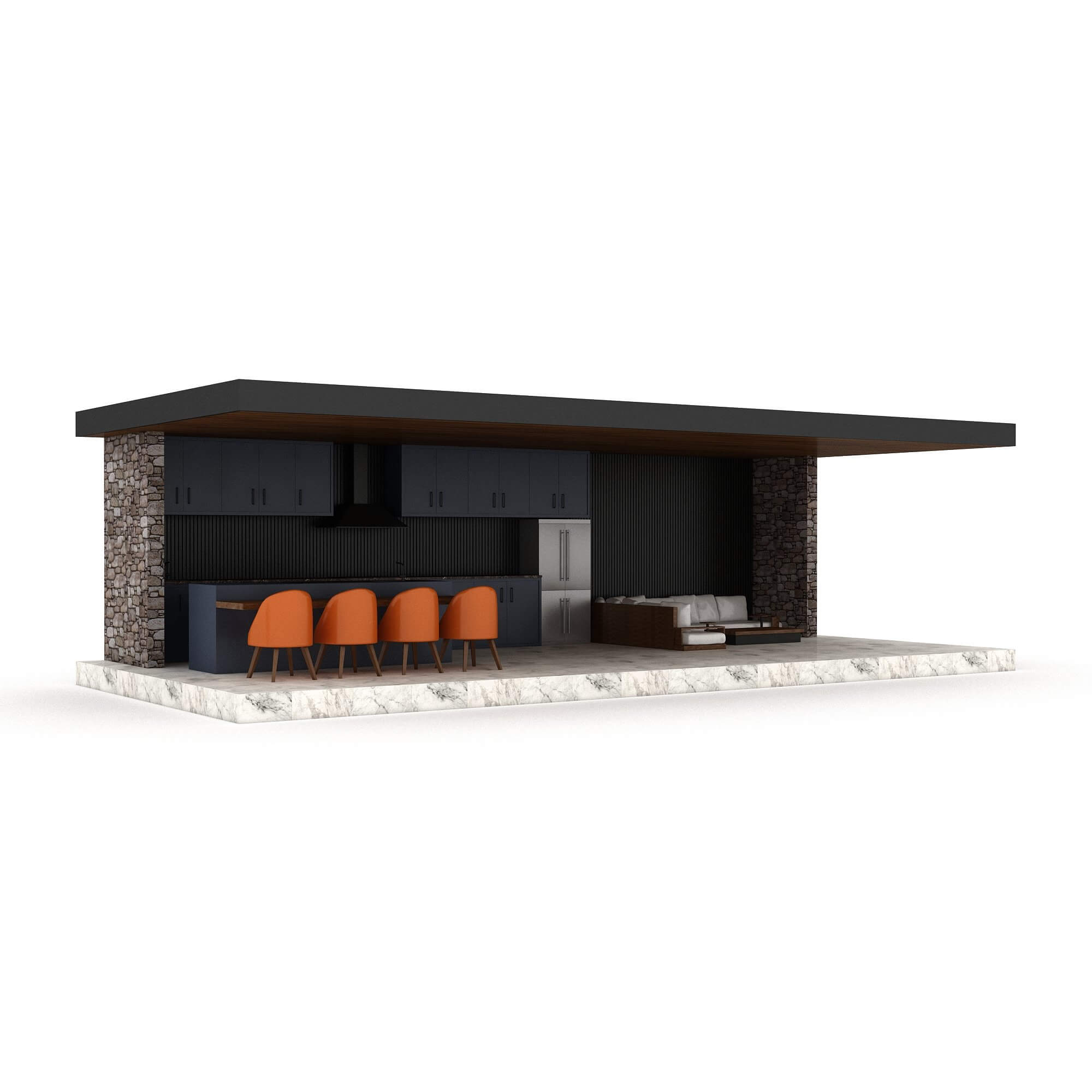 Modern Garden Gazebo 02 - 3D Model by nvere