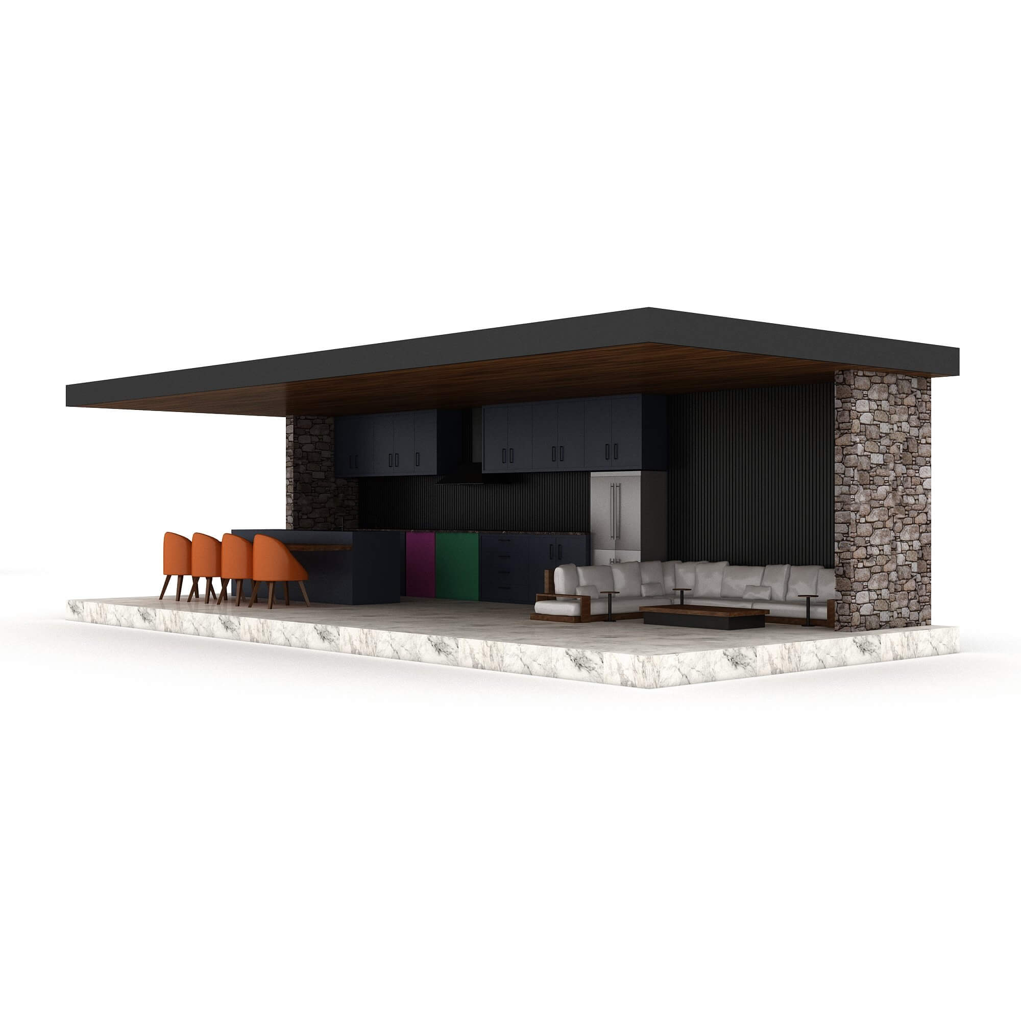 Modern Garden Gazebo 02 - 3D Model by nvere
