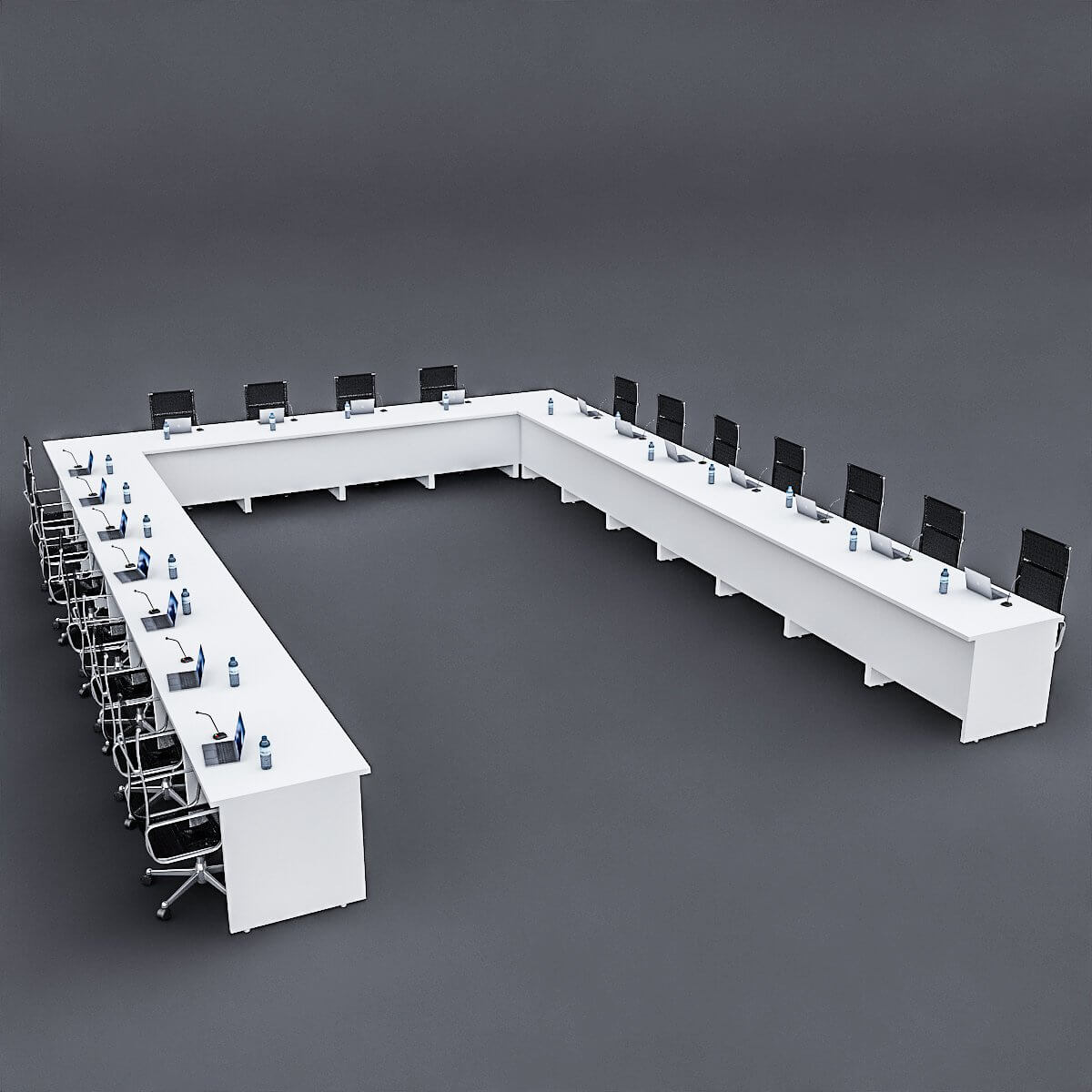 Modular Meeting Table 02 - 3D Model by nvere