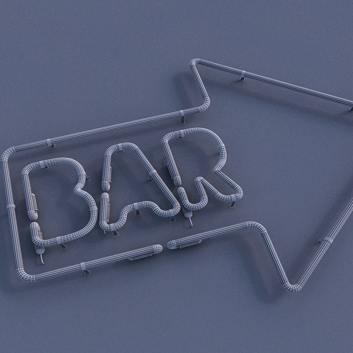 Neon Bar Sign - 3D Model by nvere