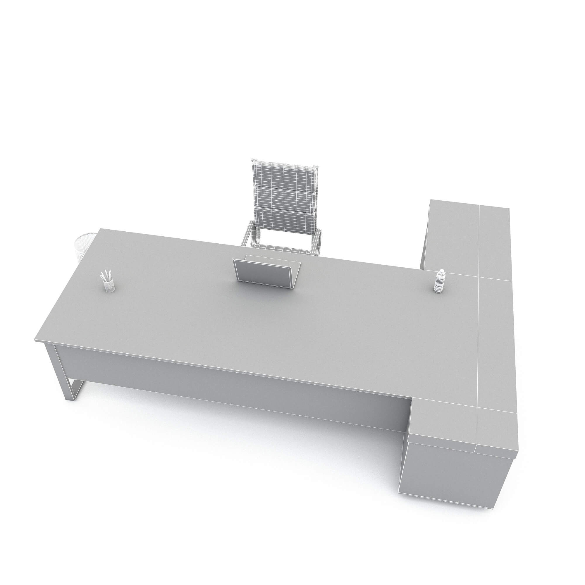Office Boss Table 01 - 3D Model by nvere