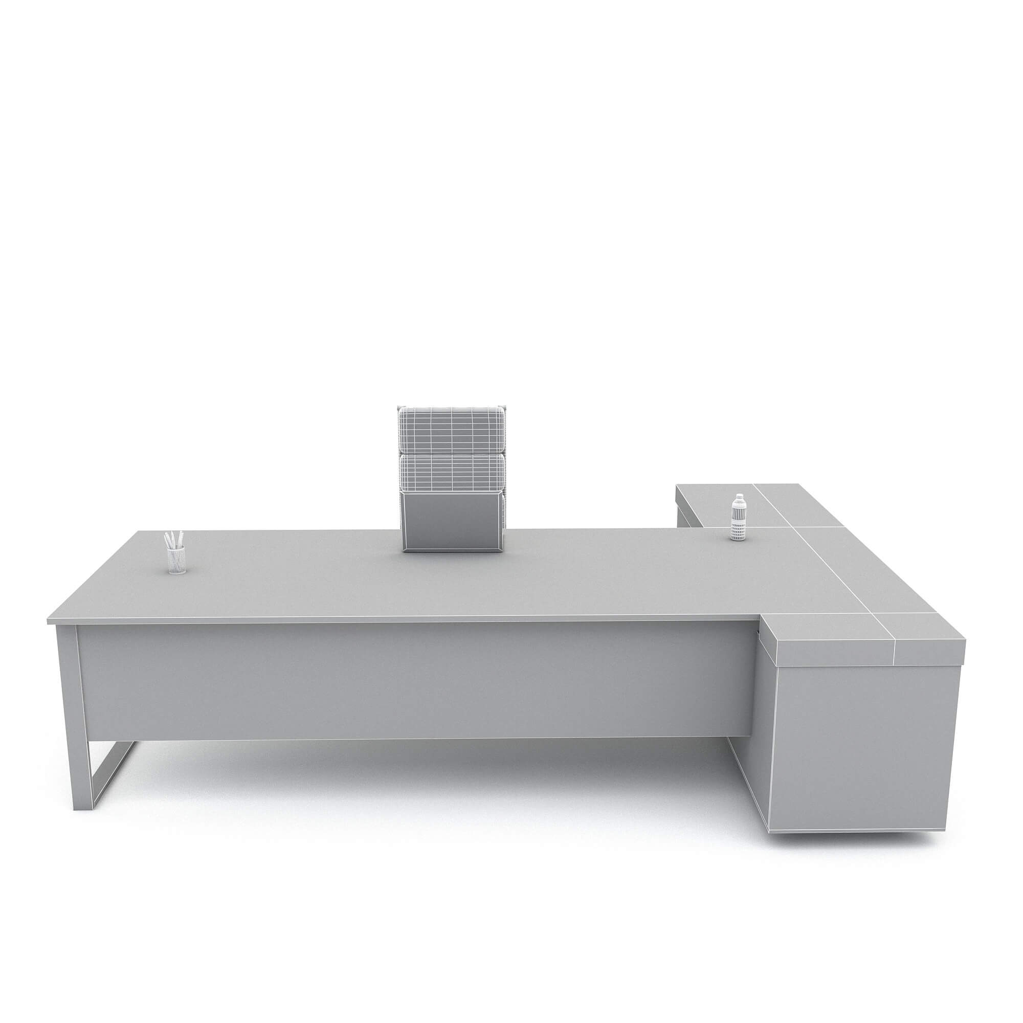 Office Boss Table 01 - 3D Model by nvere