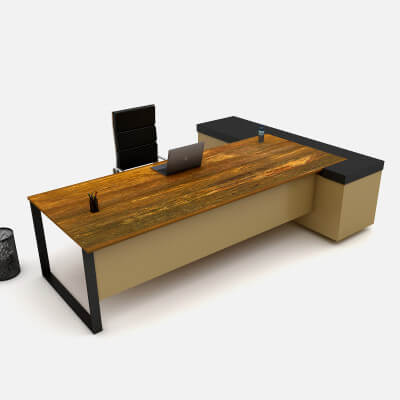 Office Boss Table 01 - 3D Model by nvere