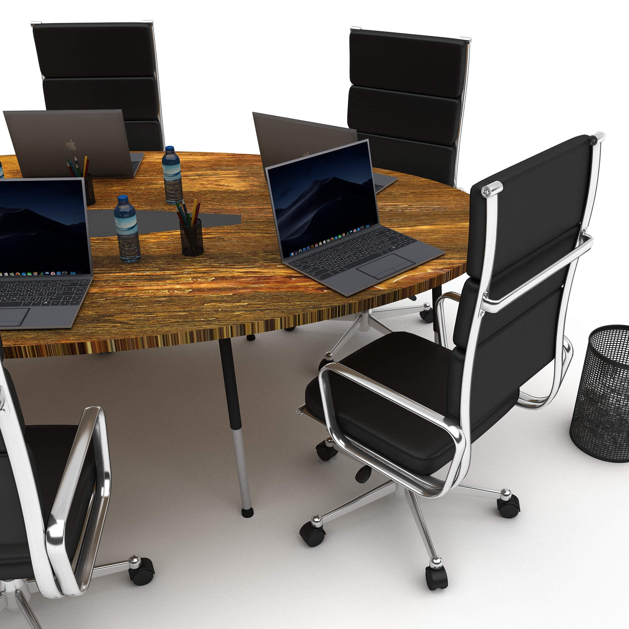 Office Round Meeting Table 09 - 3D Model by nvere