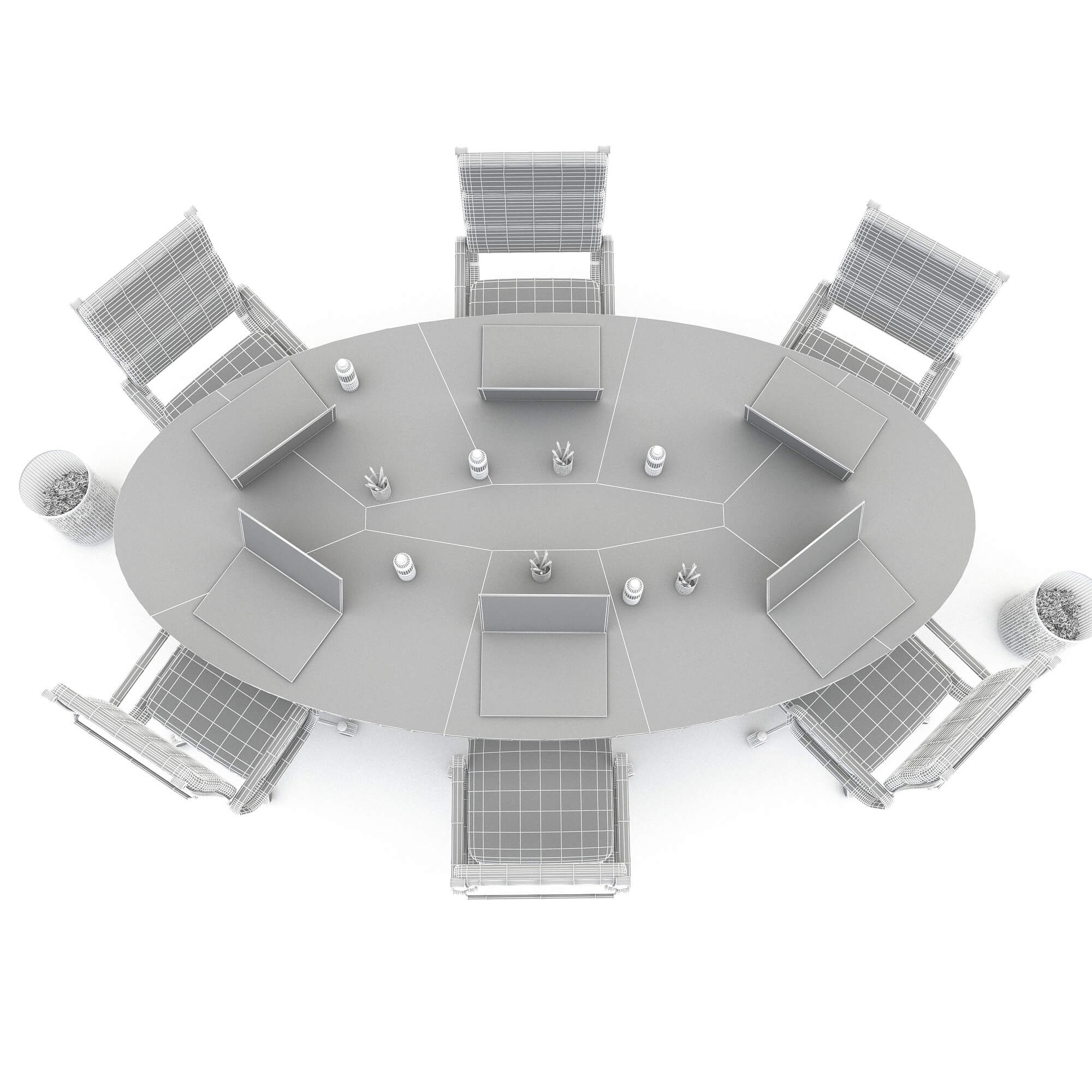 Office Round Meeting Table 09 - 3D Model by nvere