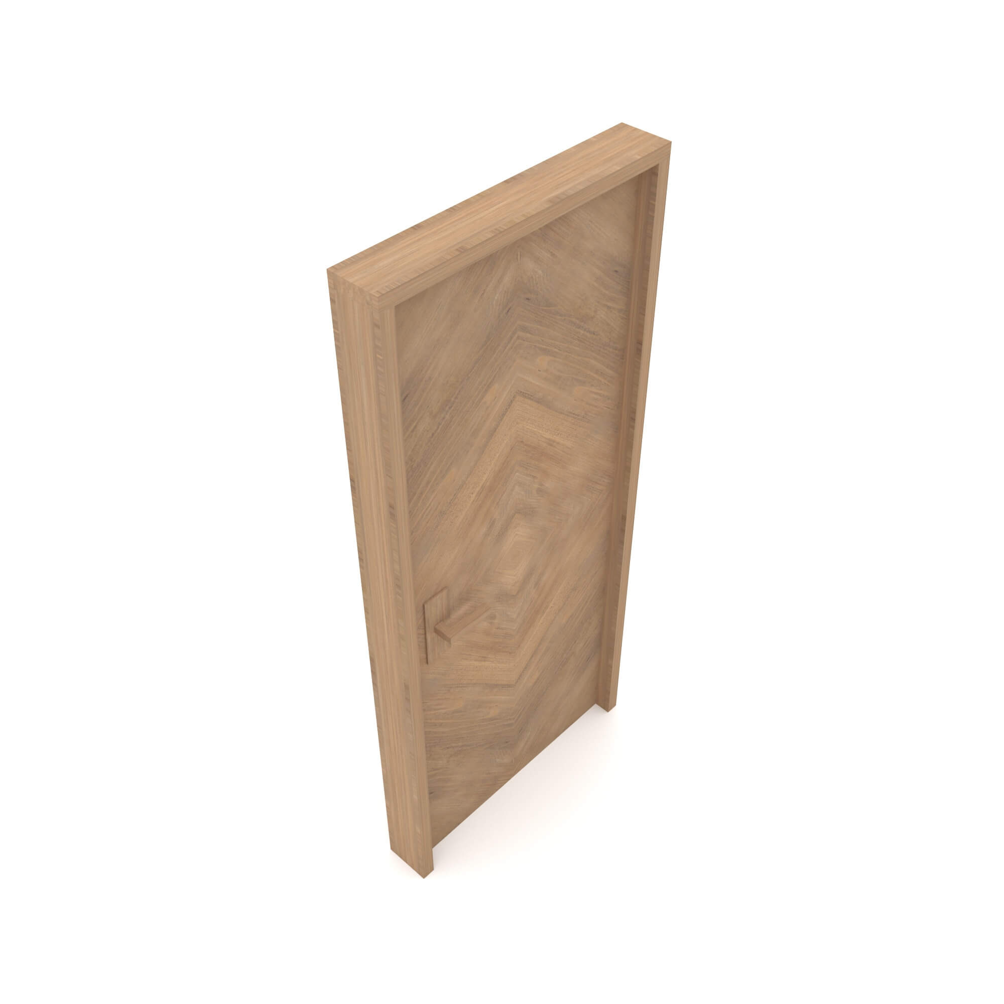 Office Wooden Door Low Poly 3D Model by nvere
