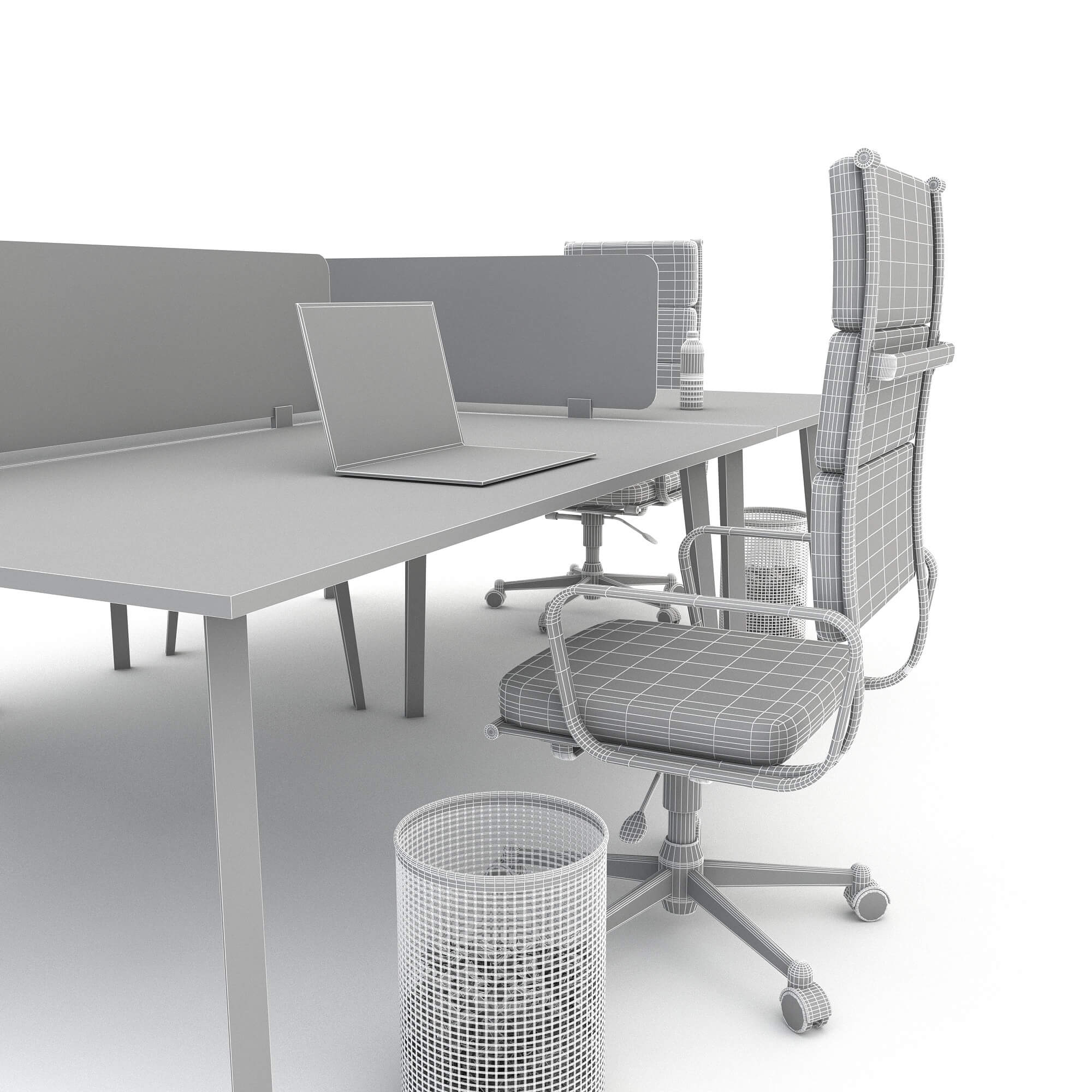 Office Work and Meeting Table 07 - 3D Model by nvere