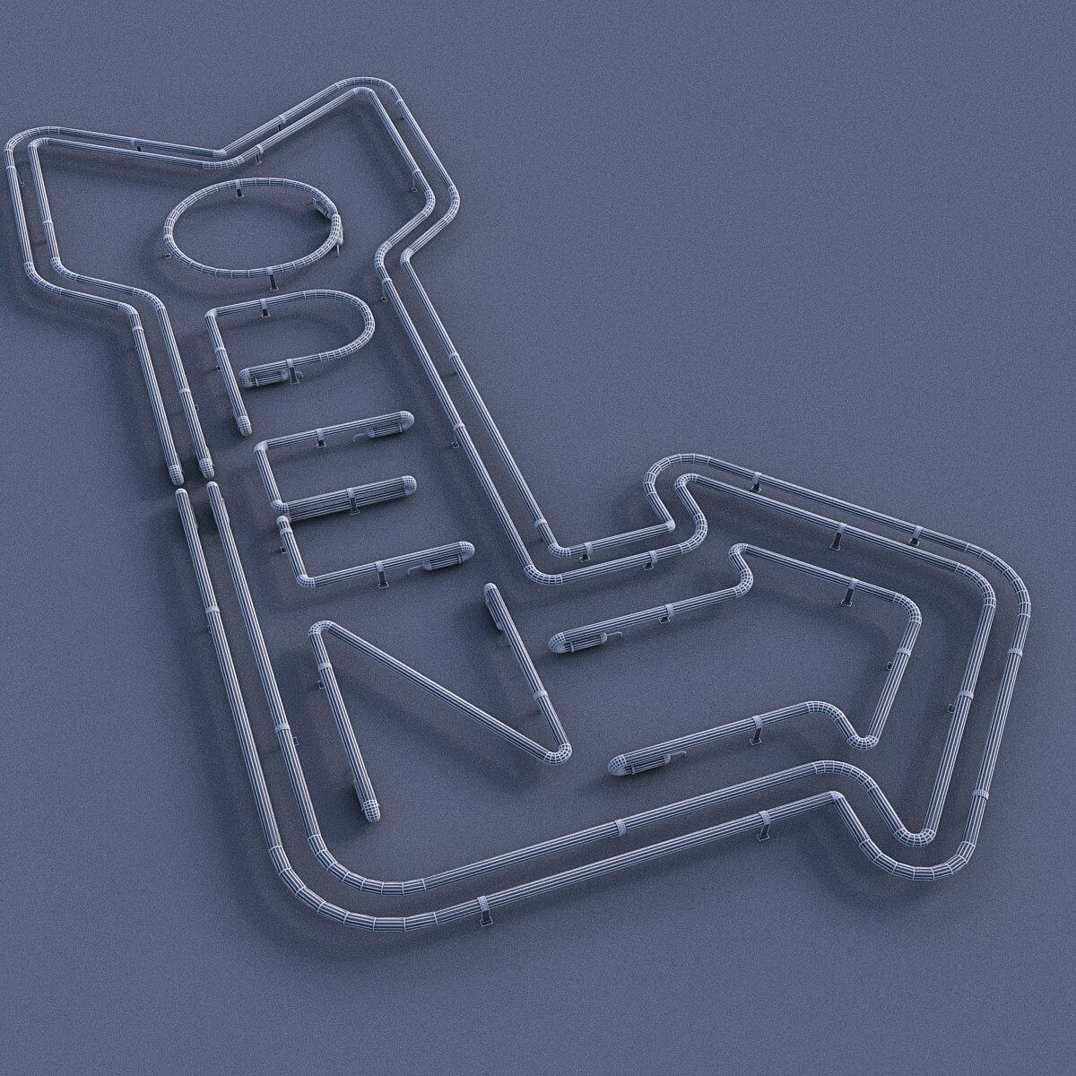 Open Neon Sign - 3D Model by nvere