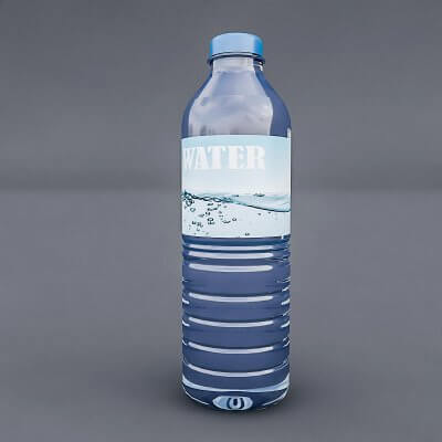 Plastic Water Bottle - 3D Model by nvere