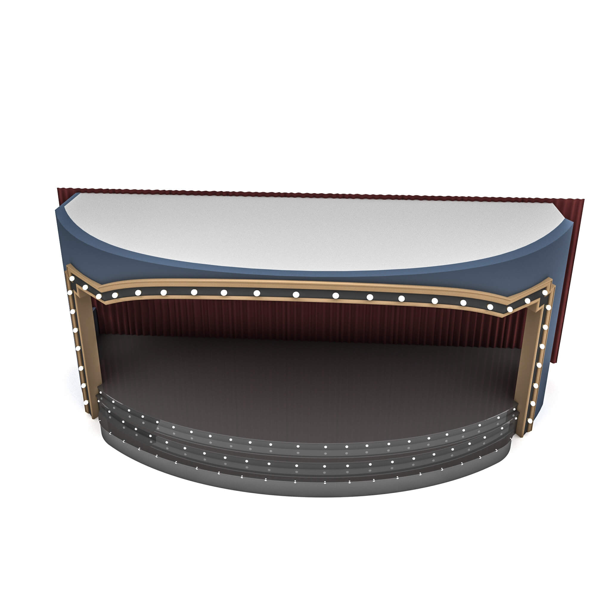 Retro Stage Low Poly 3D Model by nvere