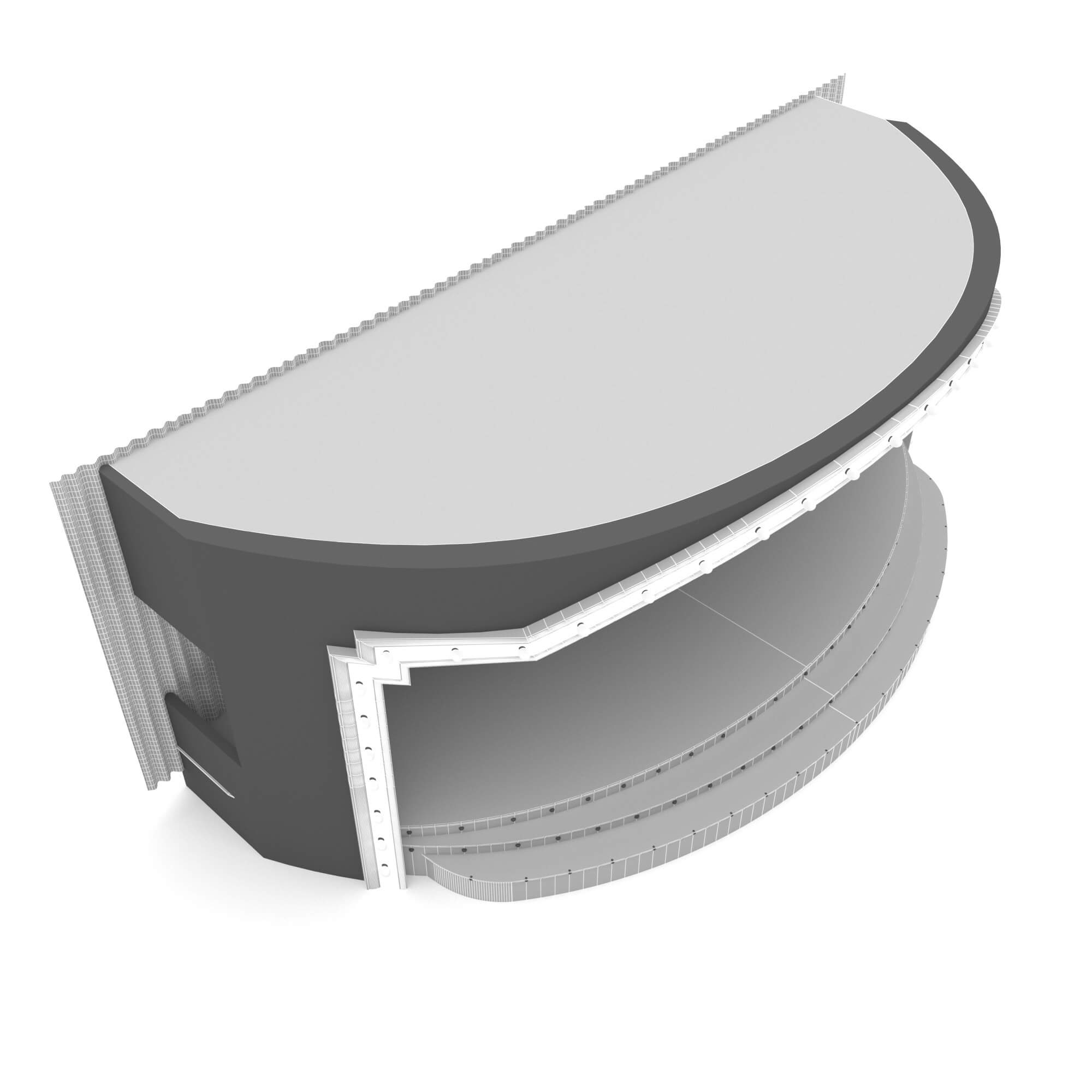 Retro Stage Low Poly 3D Model by nvere