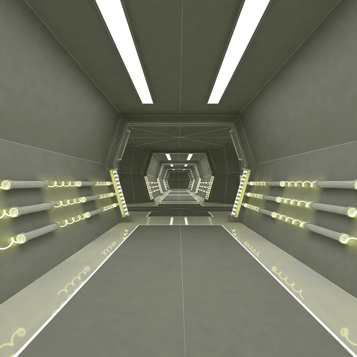 Sci-Fi Modes Corridor 3D Model by nvere