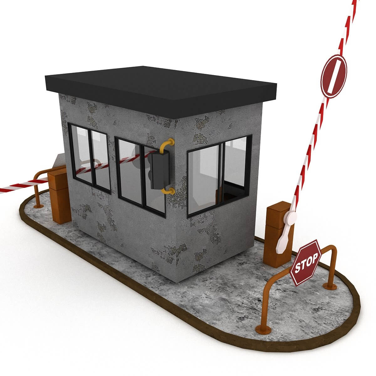 Security Guard Gate - 3D Model by nvere