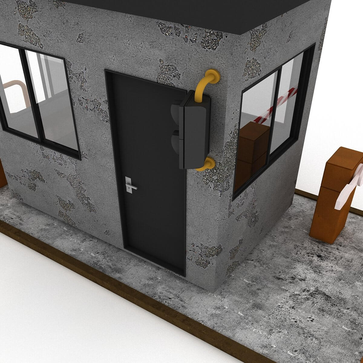 Security Guard Gate - 3D Model by nvere