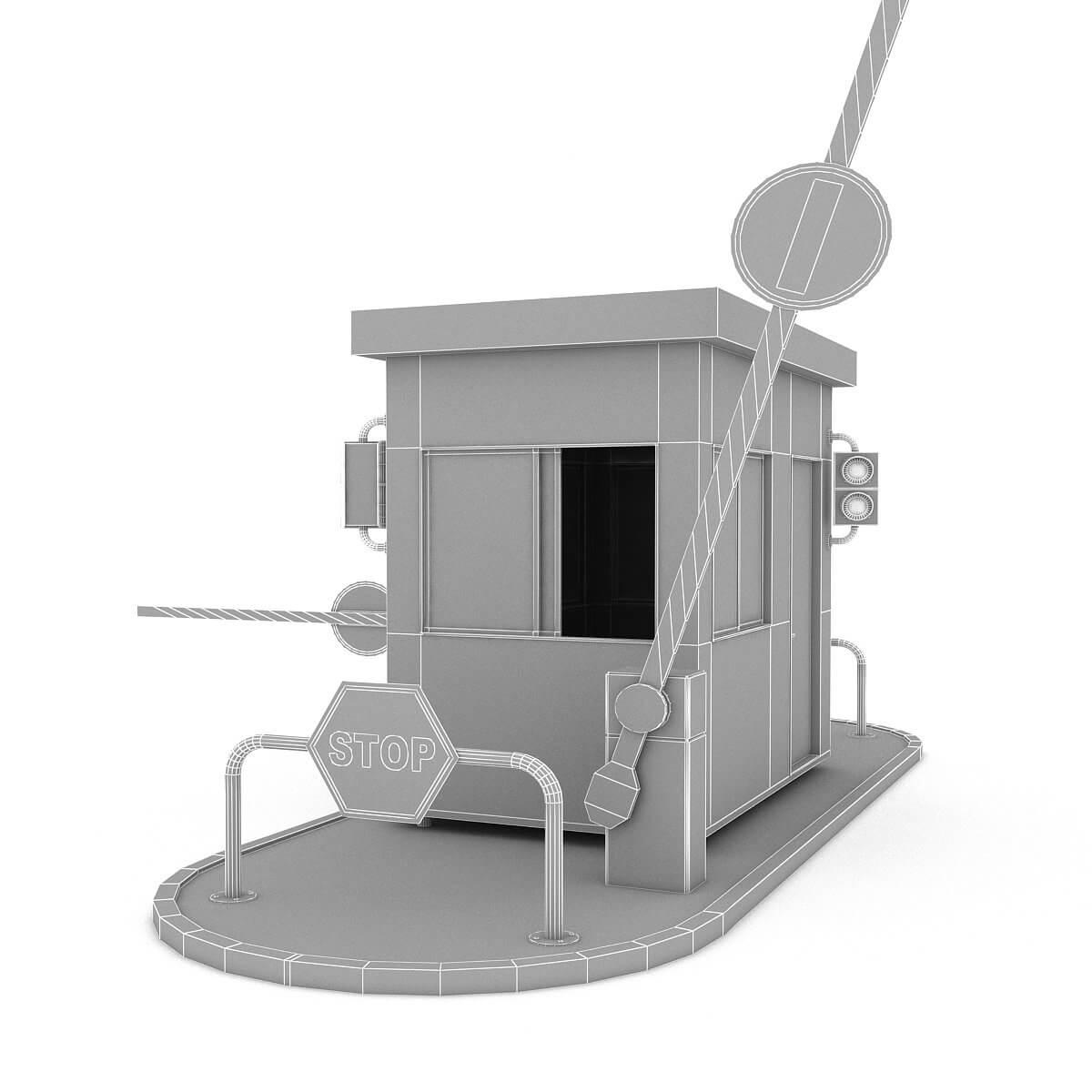 Security Guard Gate - 3D Model by nvere