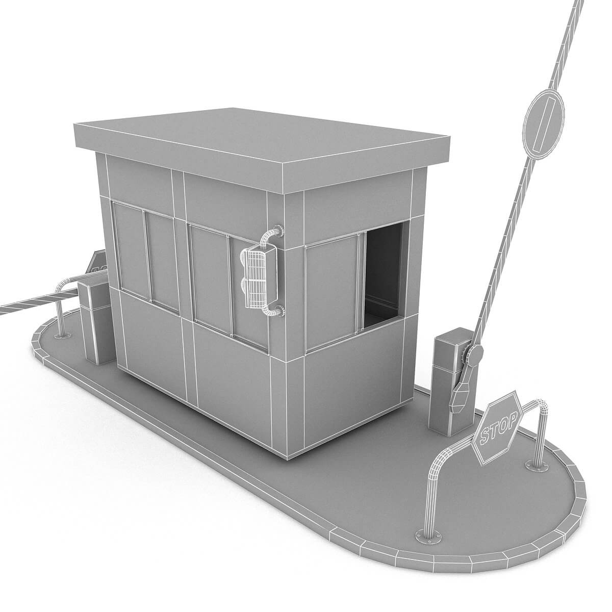 Security Guard Gate - 3D Model by nvere