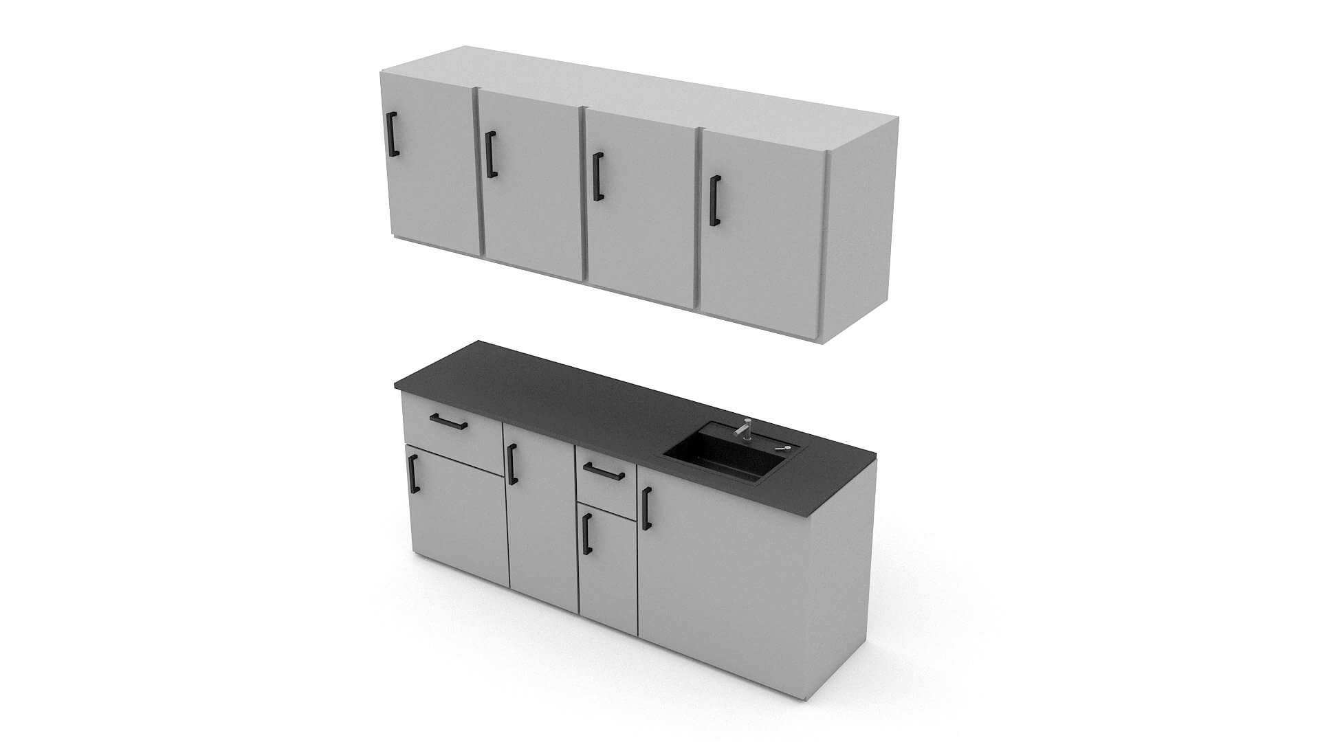 Simple Kitchen - 3D Model by nvere