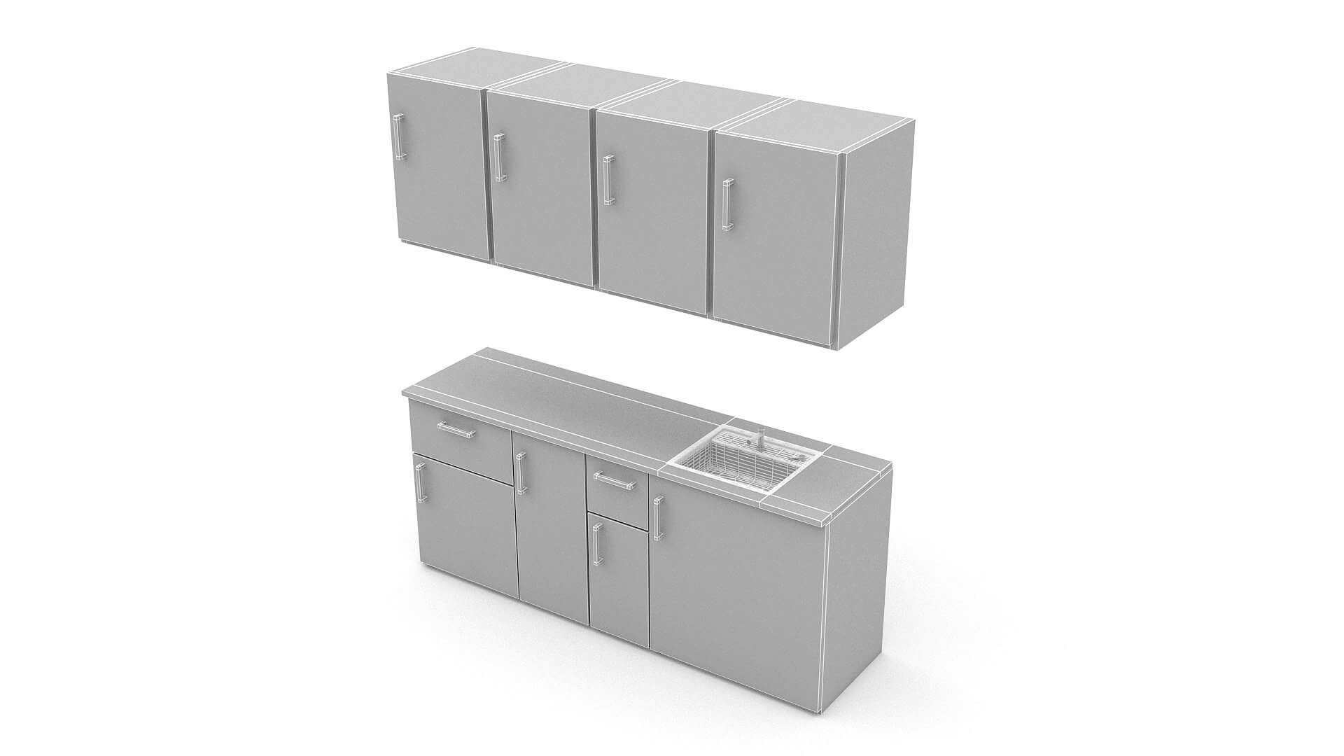 Simple Kitchen - 3D Model by nvere